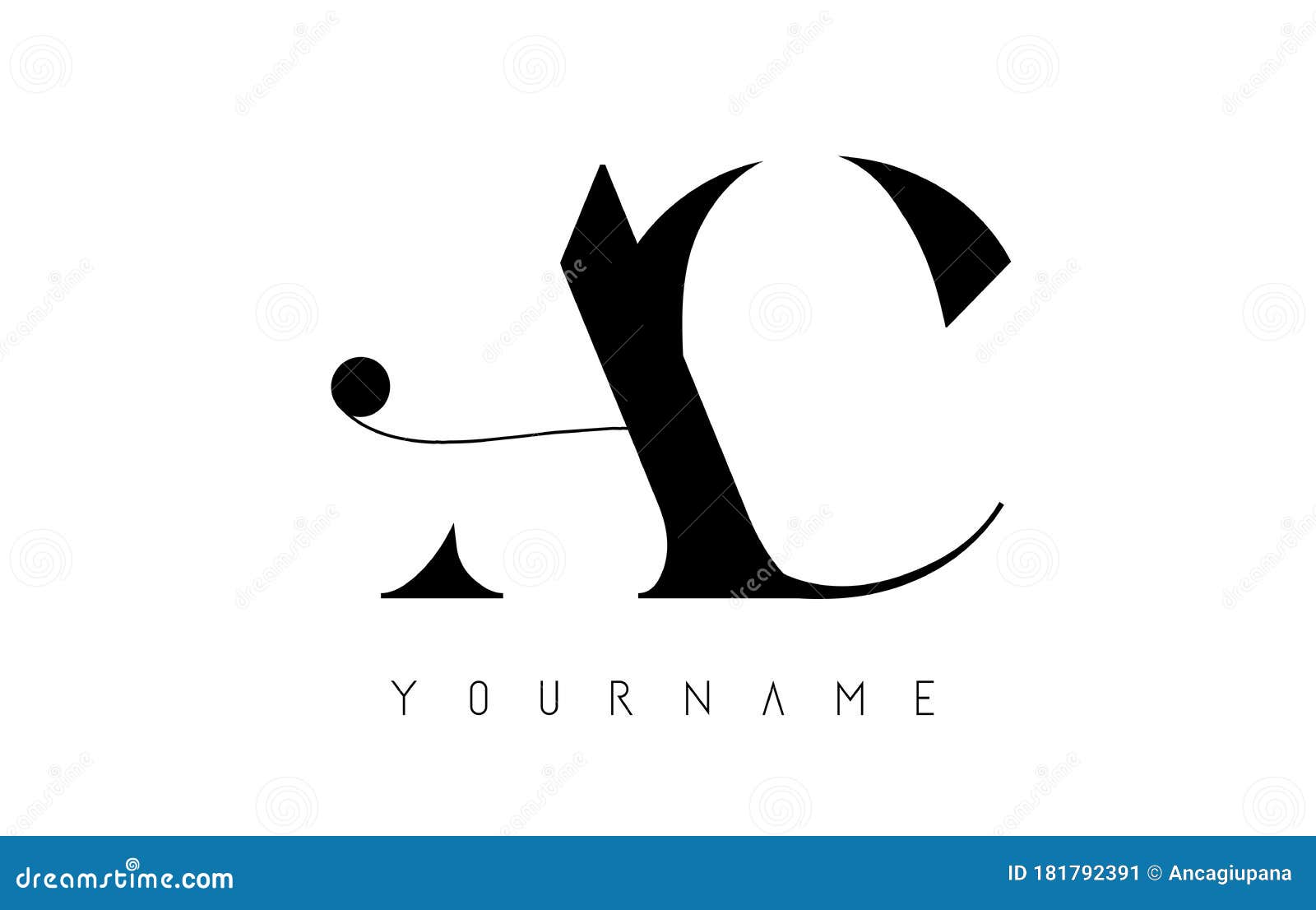 A C AC Initials Letters Logo Design Vector Template with a Minimalist ...