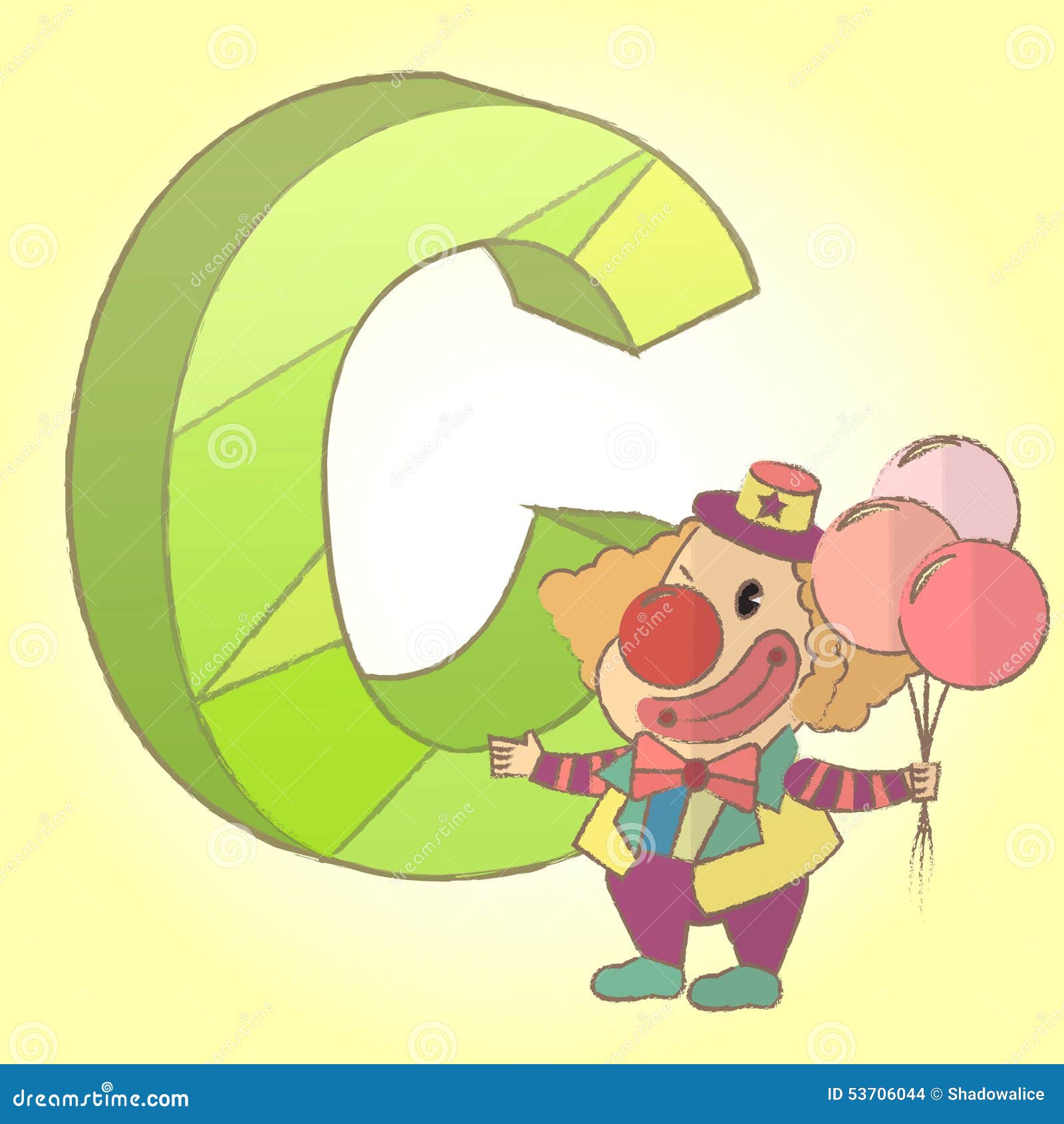 C Alphabet and Cartoon Icon Great for Any Use. Vector EPS10 Stock ...