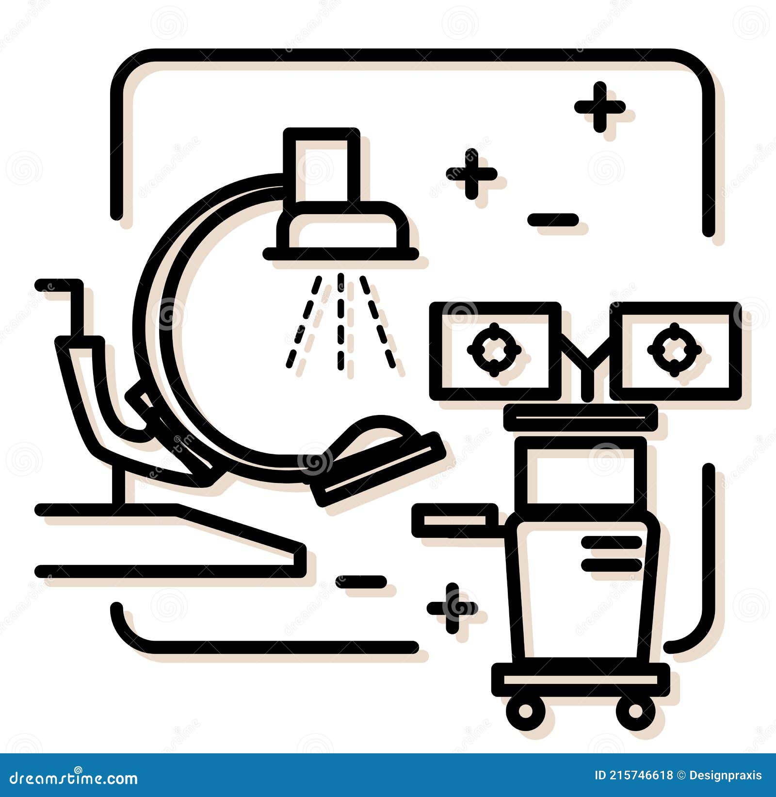 Medical MRI Scanner Diagnostic. Vector Icons | CartoonDealer.com #70491862