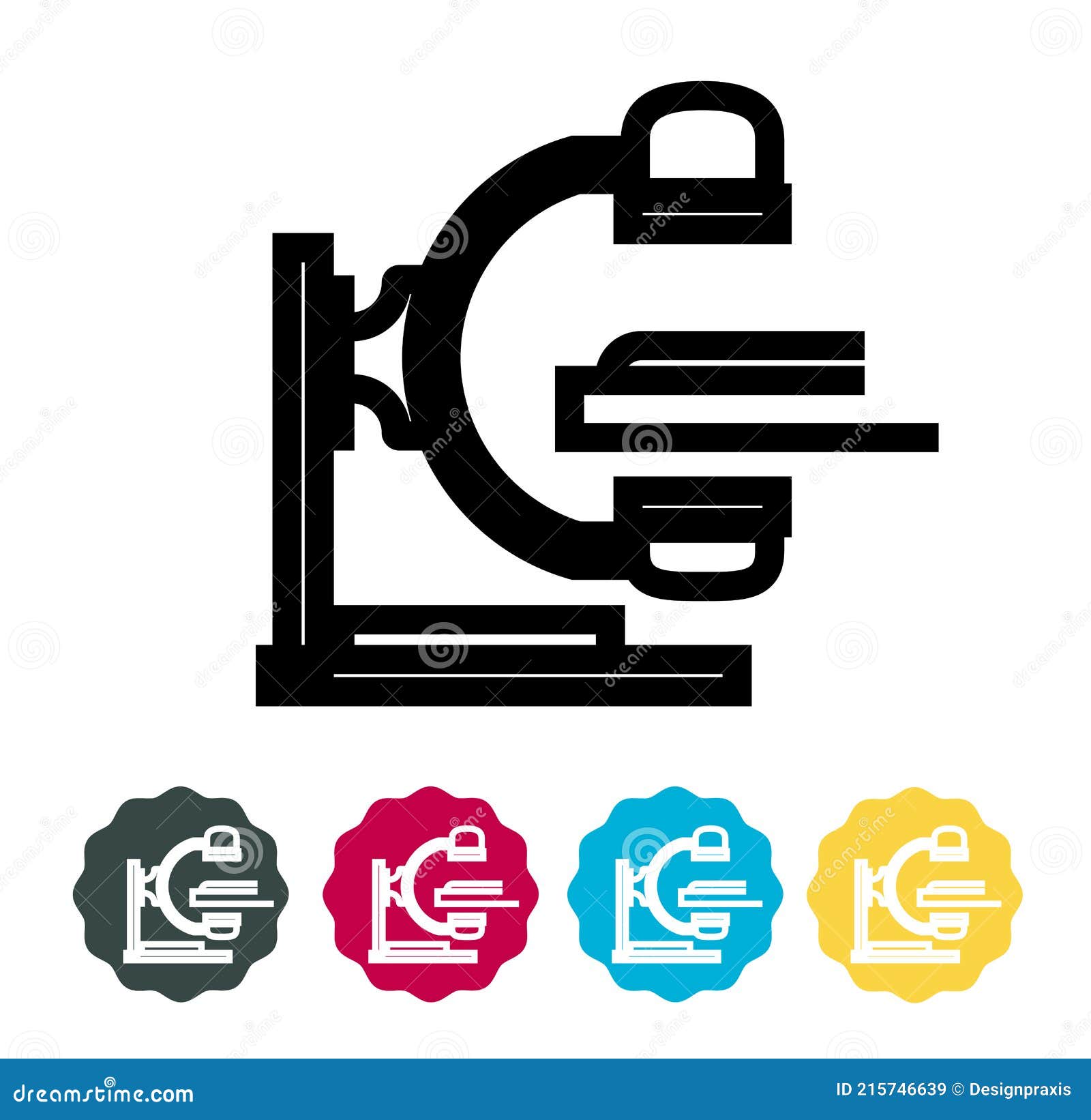 Medical MRI Scanner Diagnostic. Vector Icons | CartoonDealer.com #70491862