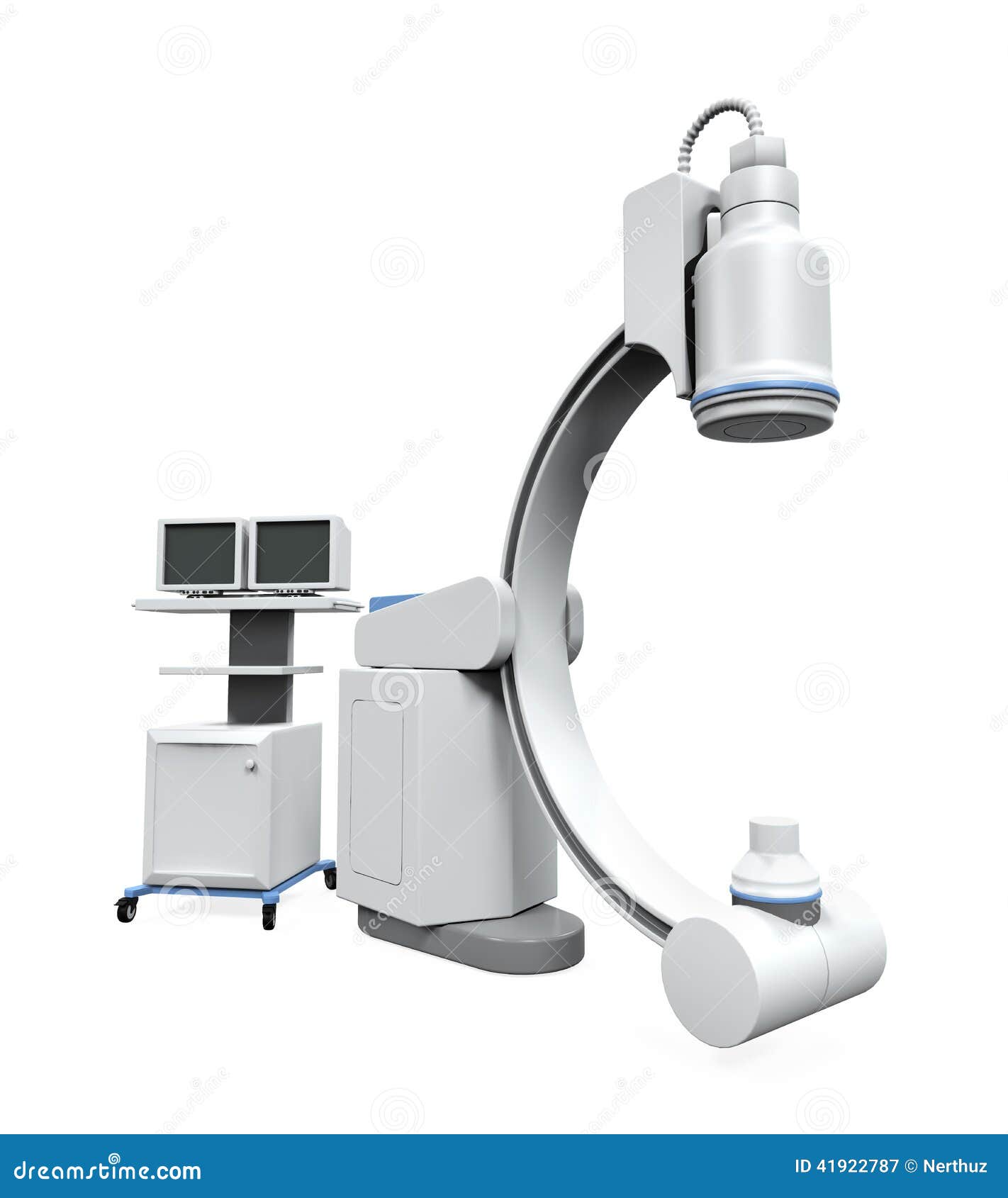 C Arm X-Ray Machine Scanner Stock Illustration - Illustration of people ...