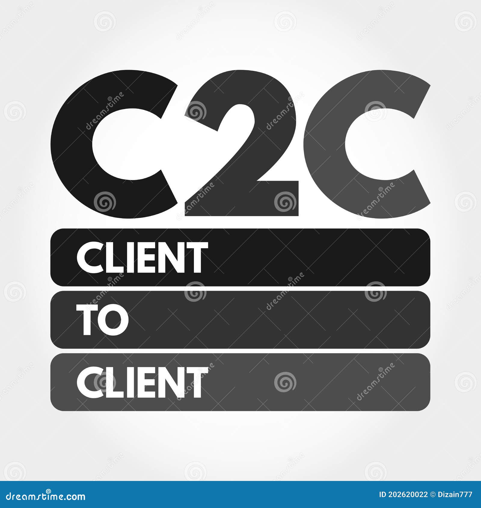 C2C - Client To Client Acronym Concept Stock Illustration ...