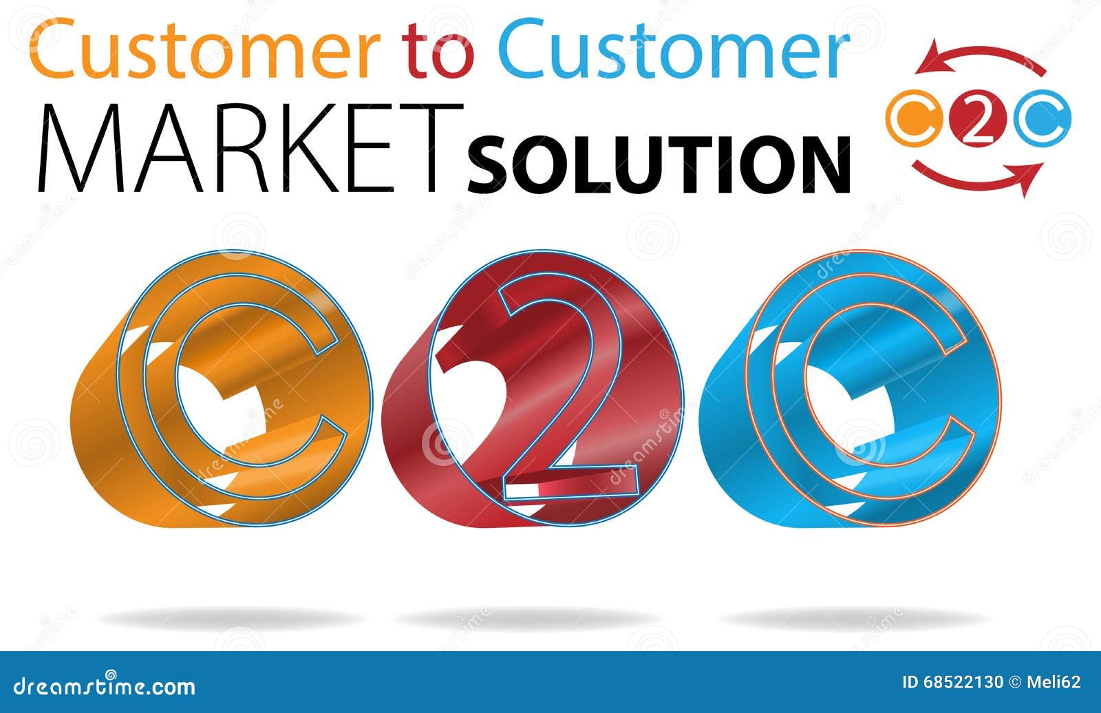 C2C stock vector. Illustration of design, letter, client - 68522130