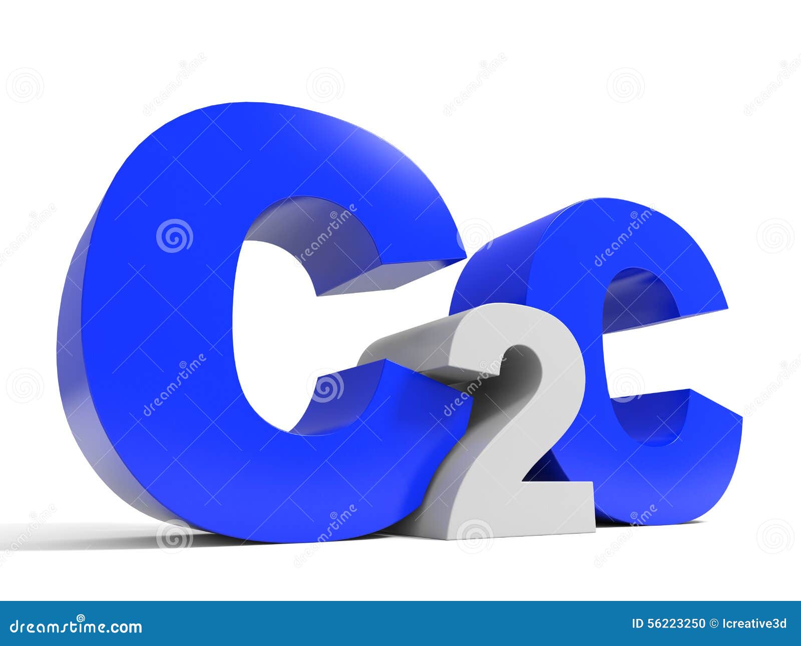 C2C Volume Letters On White Background. Stock Illustration ...