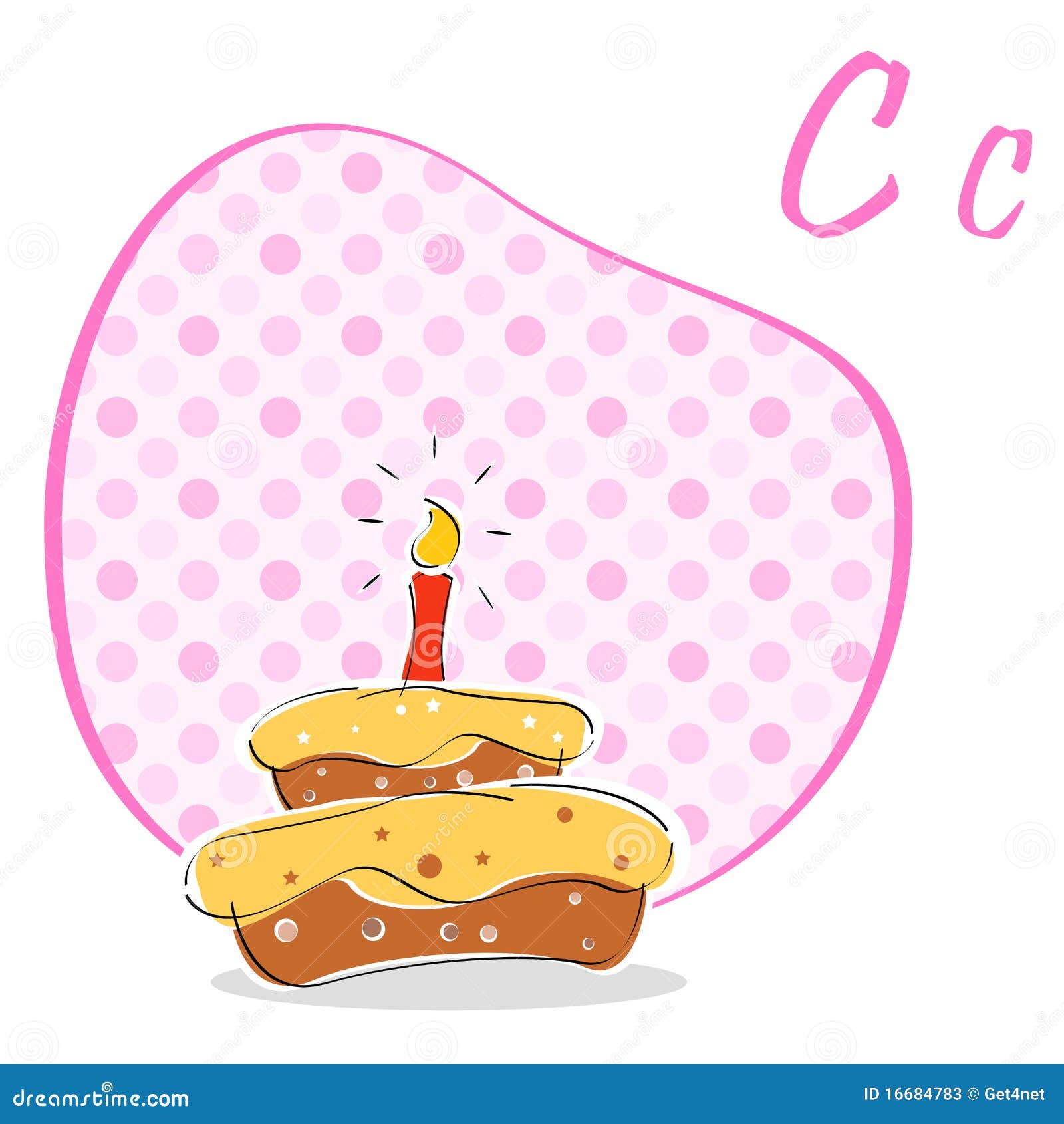 C for cake stock illustration. Illustration of icing - 16684783