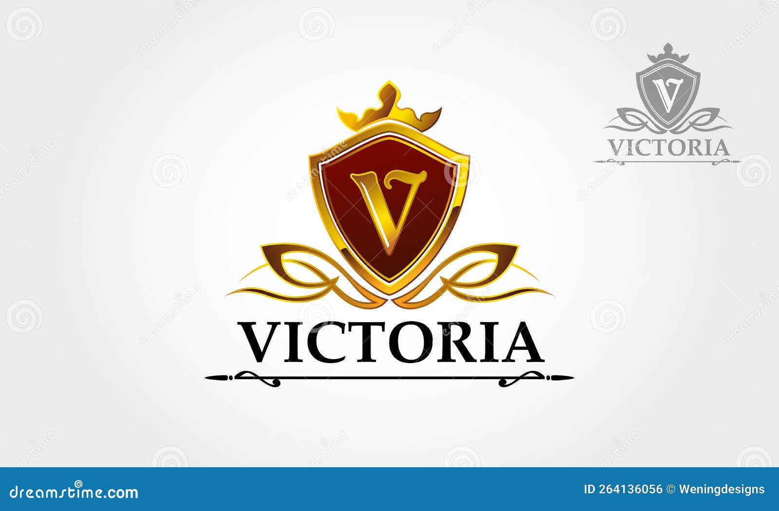 Victoria Royal Professional Crest Logo or Classic Logo Template ...