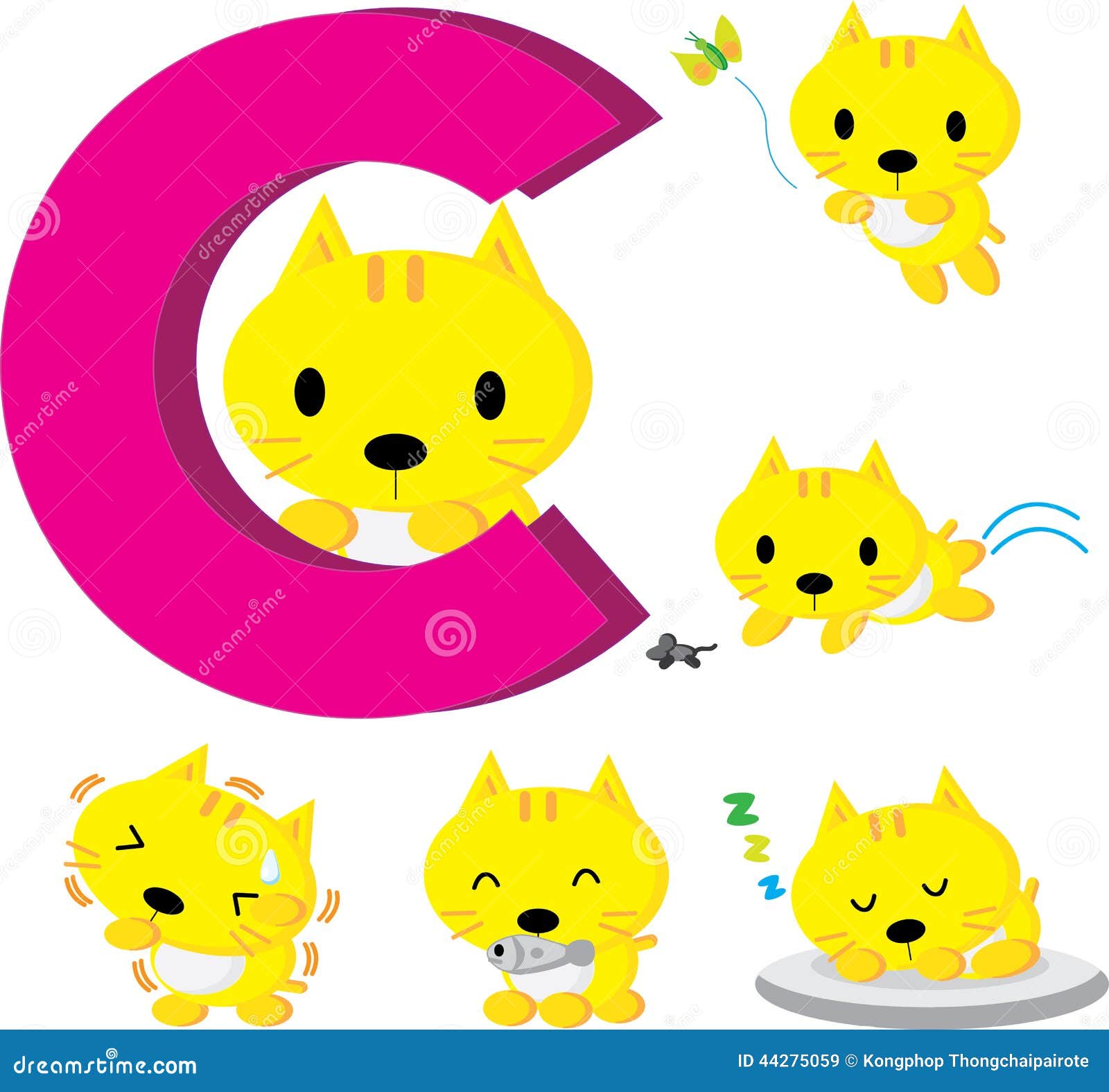 C-Cat stock vector. Illustration of action, catch, animal - 44275059