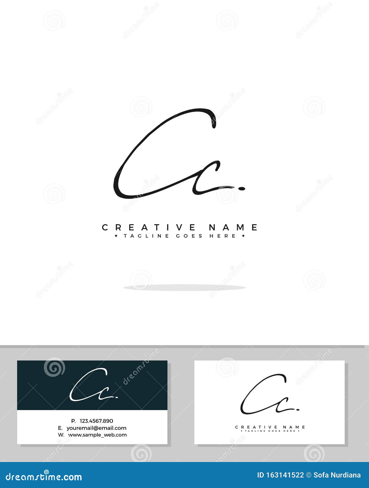 C CC Initial Logo Signature Vector. Handwriting Concept Logo. Stock ...