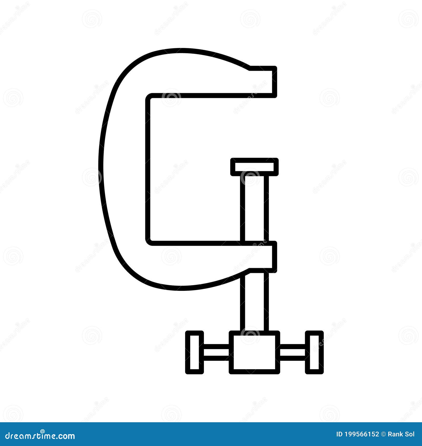 C Clamp Vector Icon Which Can Easily Modify or Edit Stock Vector ...