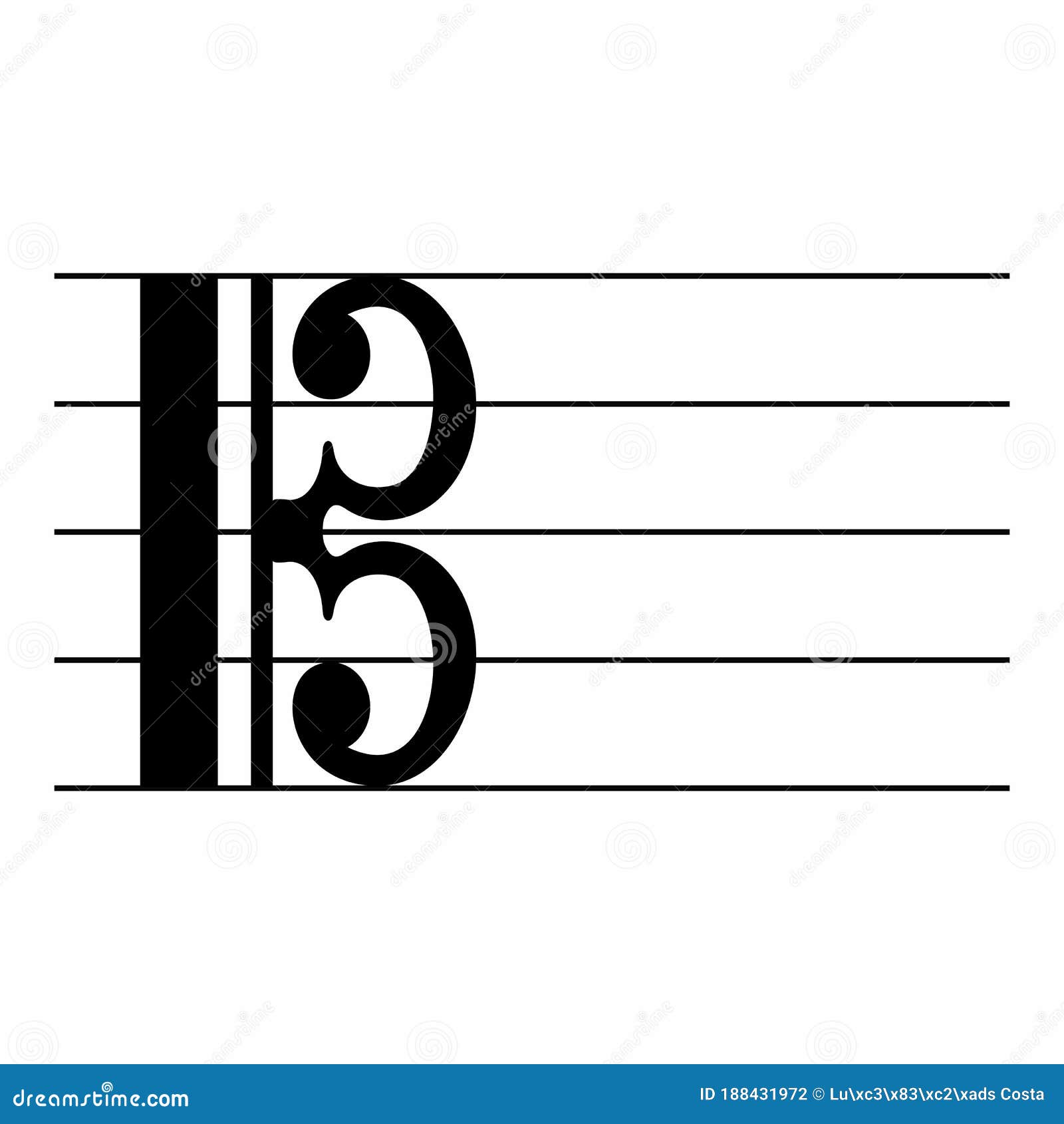 C Clef symbol stock illustration. Illustration of note - 188431972