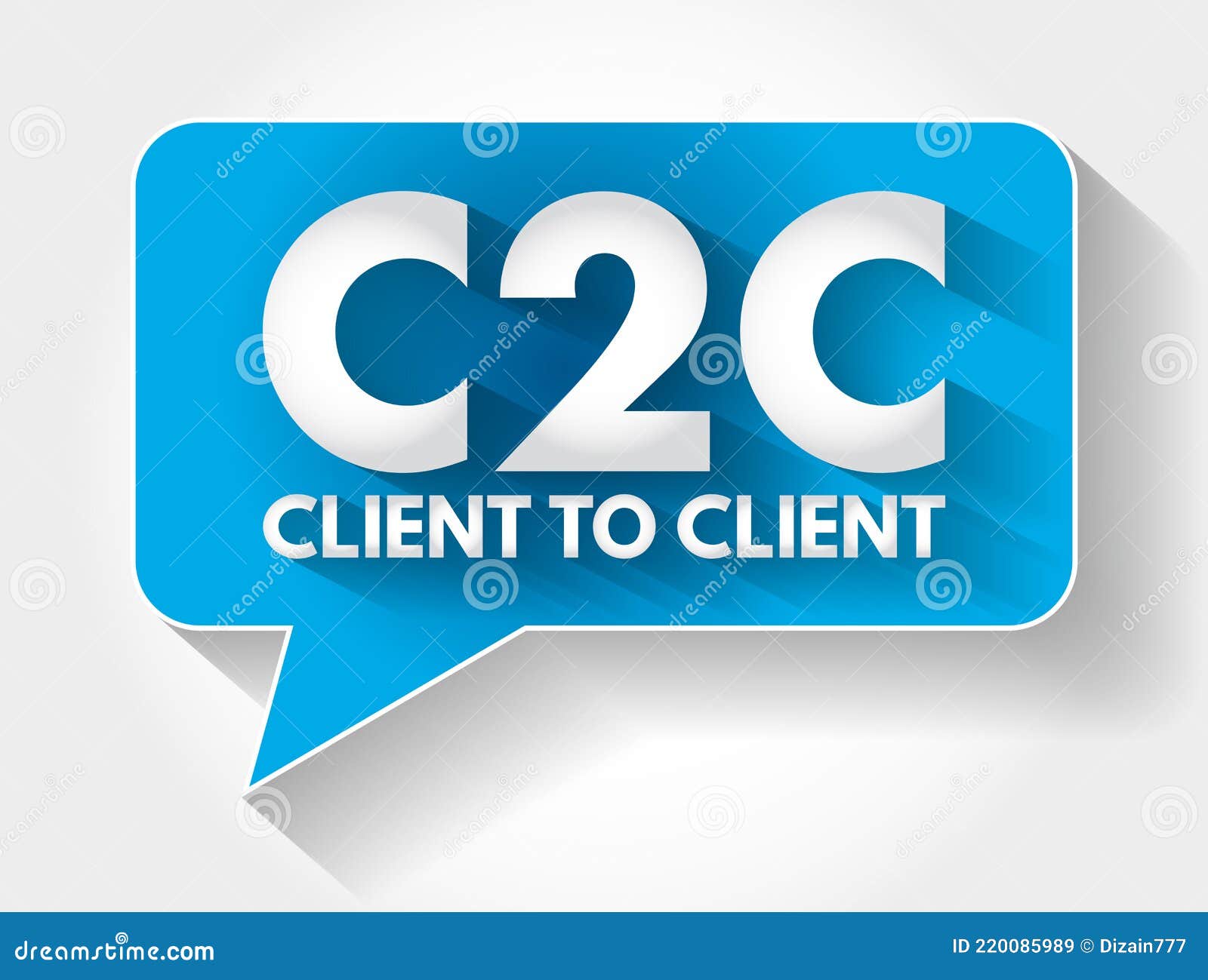 C2C - Client To Client Acronym Message Bubble, Business Concept ...