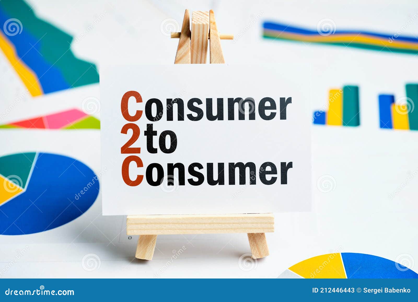 C2C Concept. Consumer To Consumer on the Plate Stock Image - Image of ...