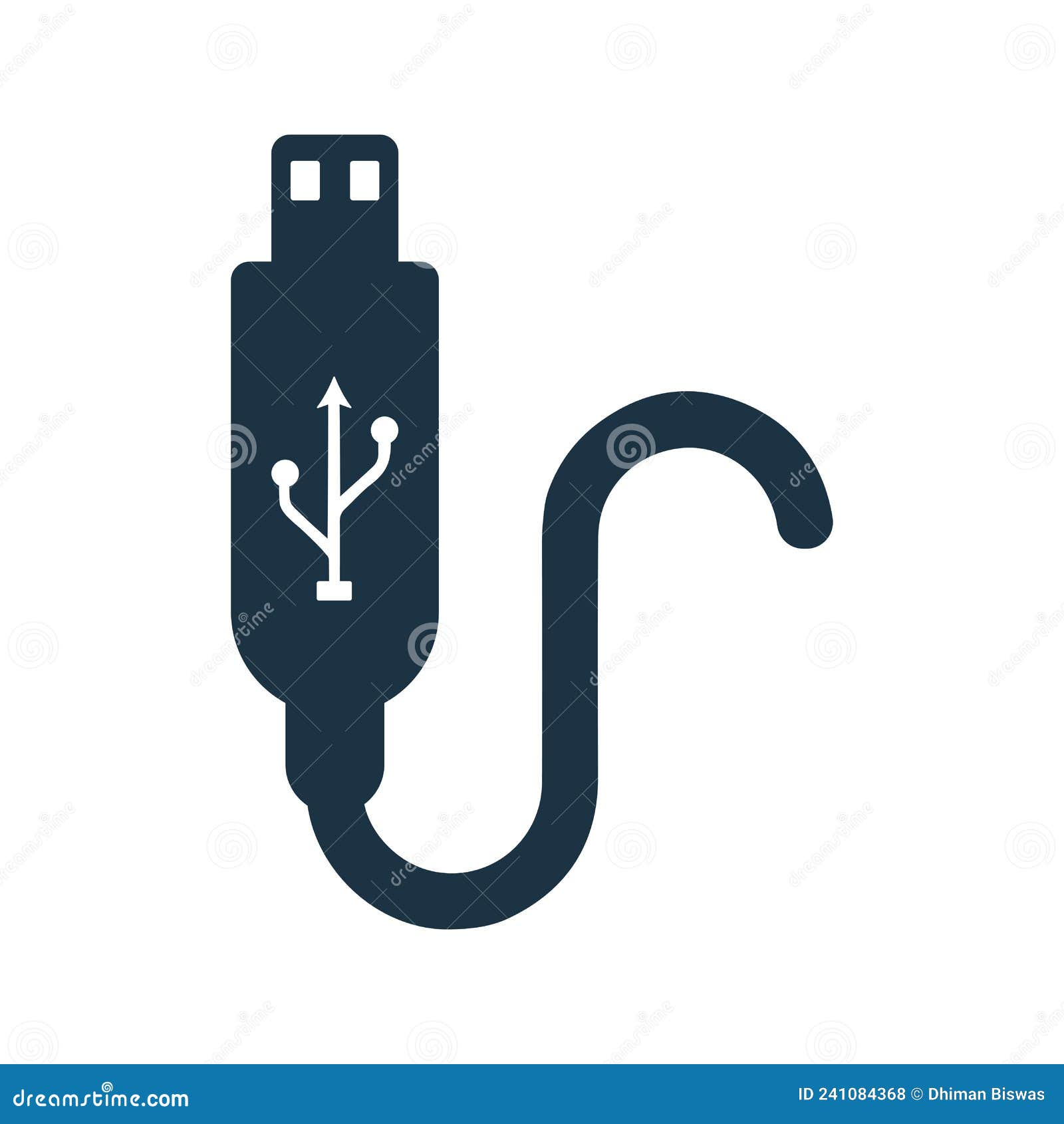 C, Connector, Type, Usb Icon. Simple Editable Vector Design Isolated on ...