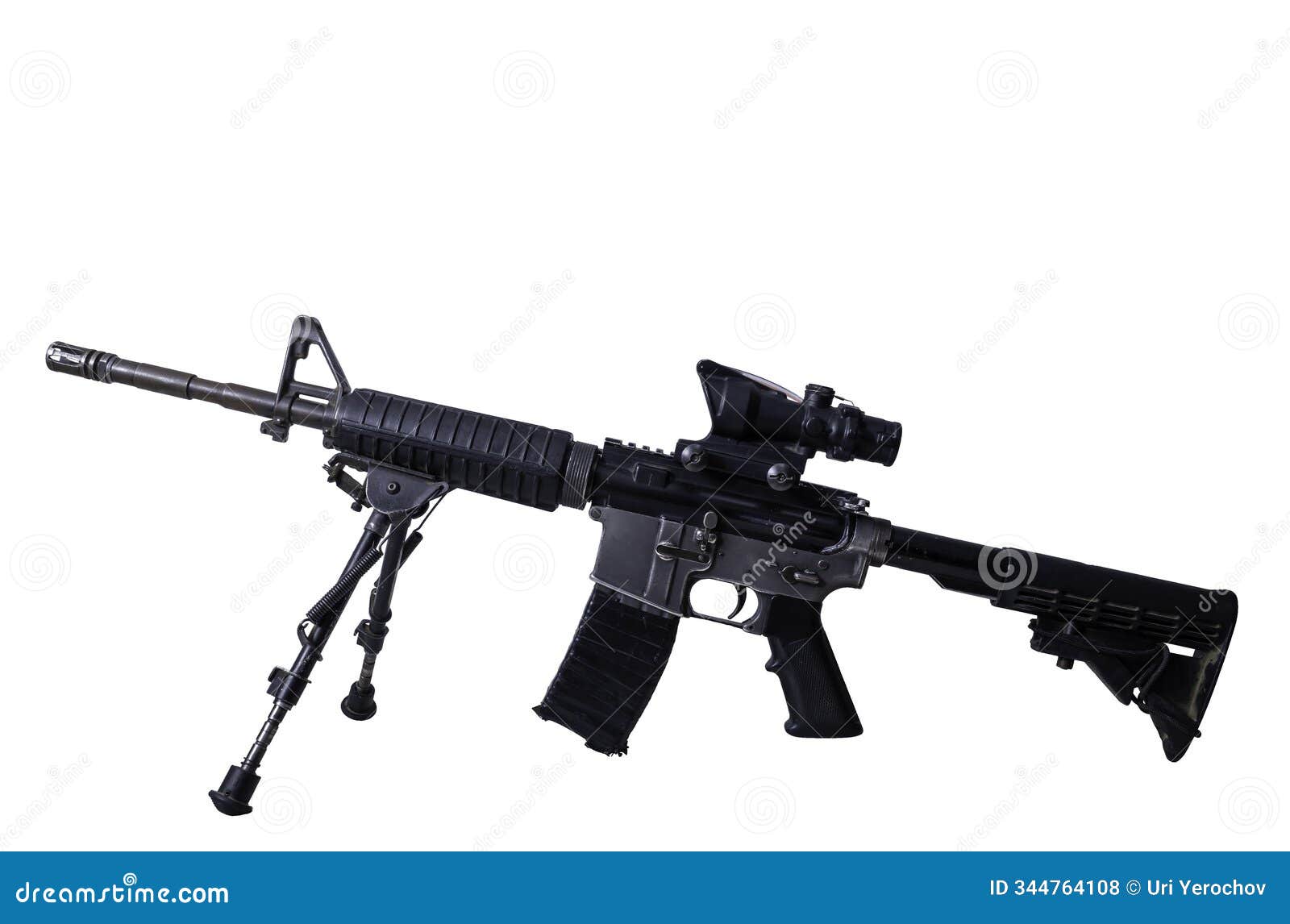 C8 Diemaco Carbine with Bipod and Optical Sight Stock Photo - Image of ...