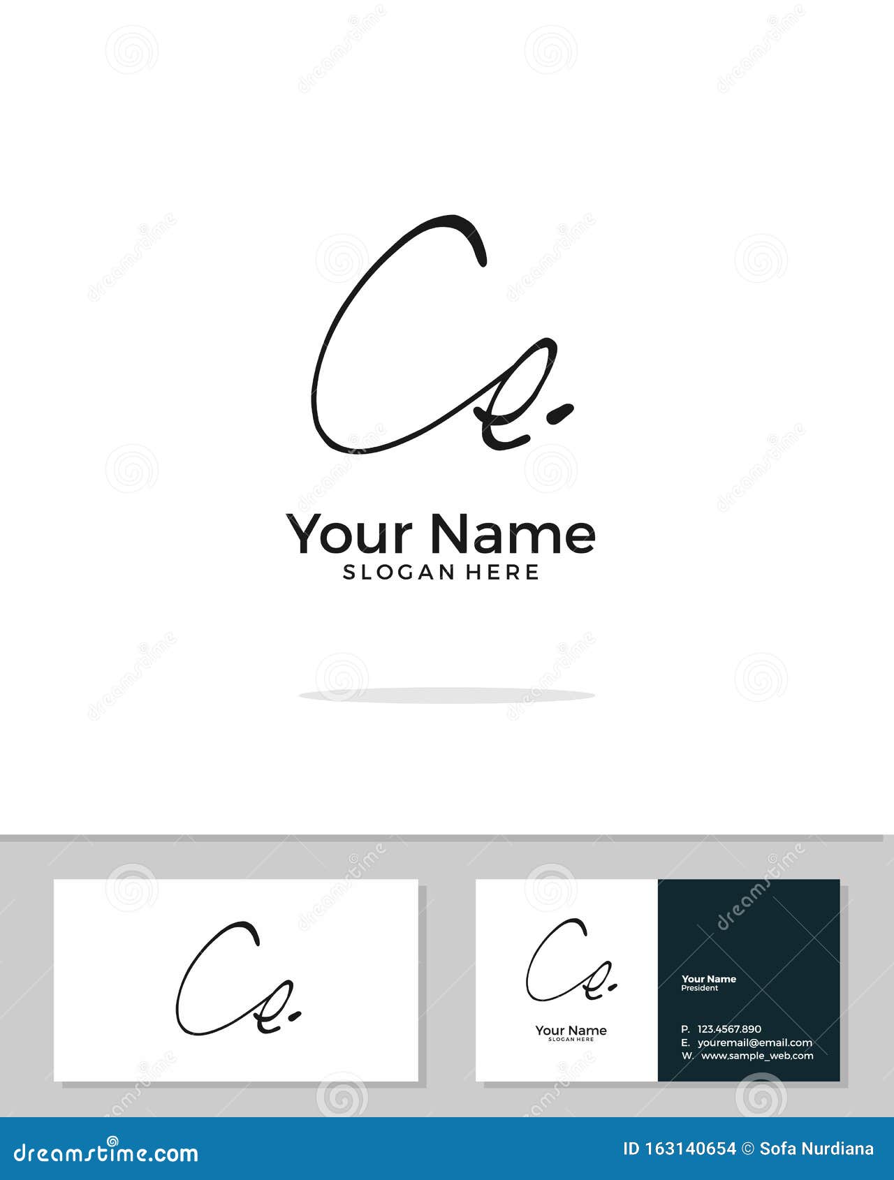 C E CE Initial Logo Signature Vector. Handwriting Concept Logo. Stock ...