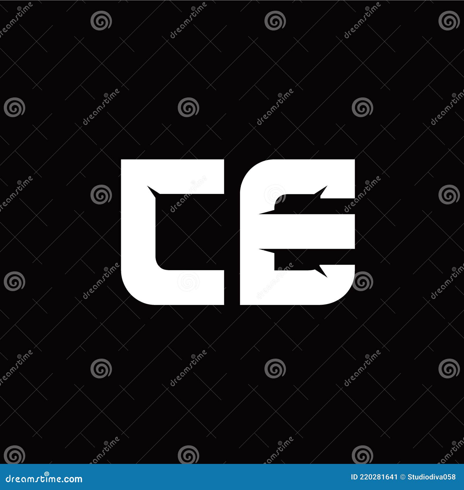 C E Letter Monogram Style Initial Logo Template Stock Image - Image of ...