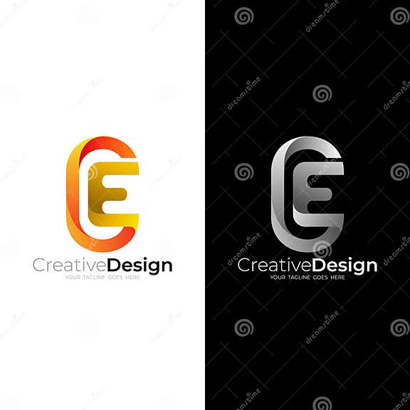 C and E Logo with Design Combination, Ready To Use Company Icon Stock ...