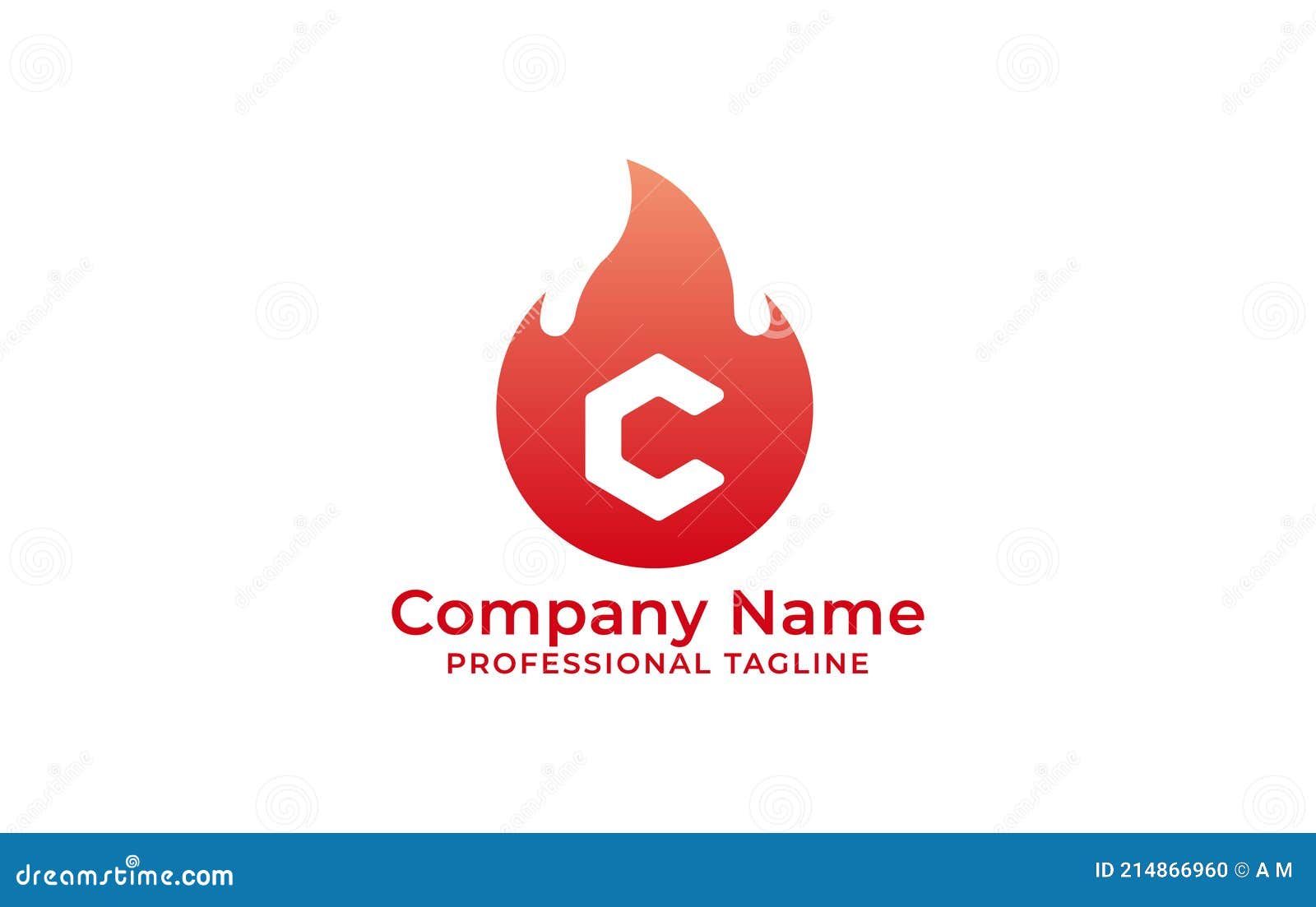 C on Fire Logo Design Template, C Logo in Fire Flame, Vector Stock ...