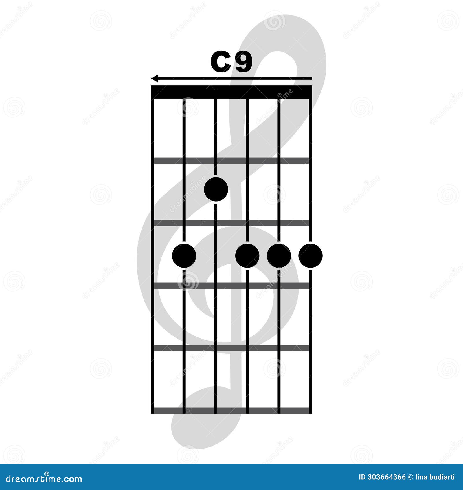C9 guitar chord icon stock illustration. Illustration of chrome - 303664366