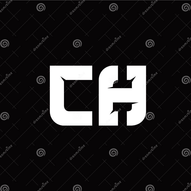 C H Letter Monogram Style Initial Logo Template Stock Image - Image of ...
