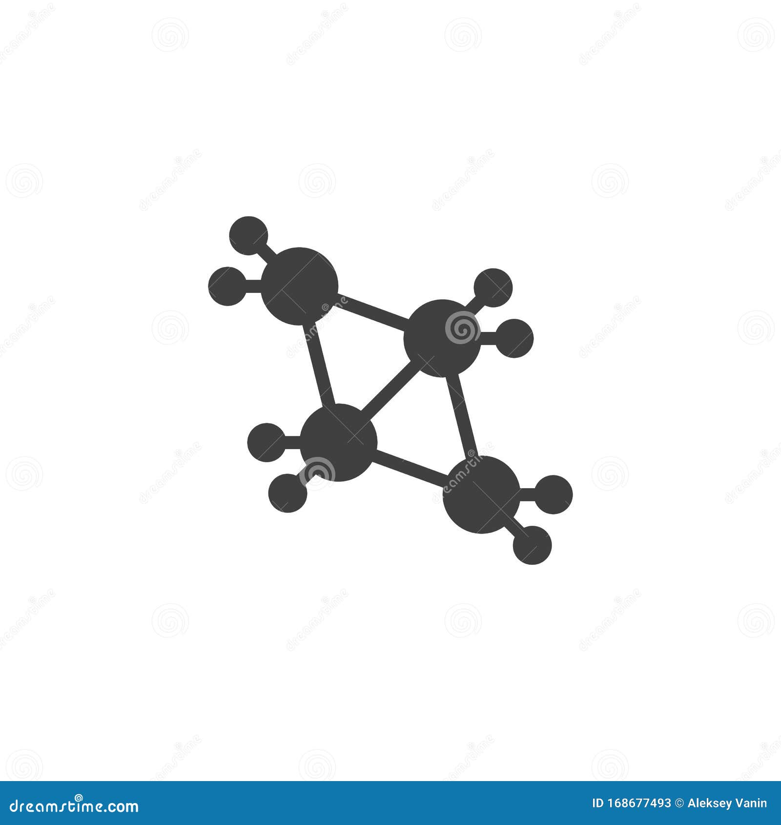 Cyclobutane C4H8 Organic Compound Molecular Structure Vector ...