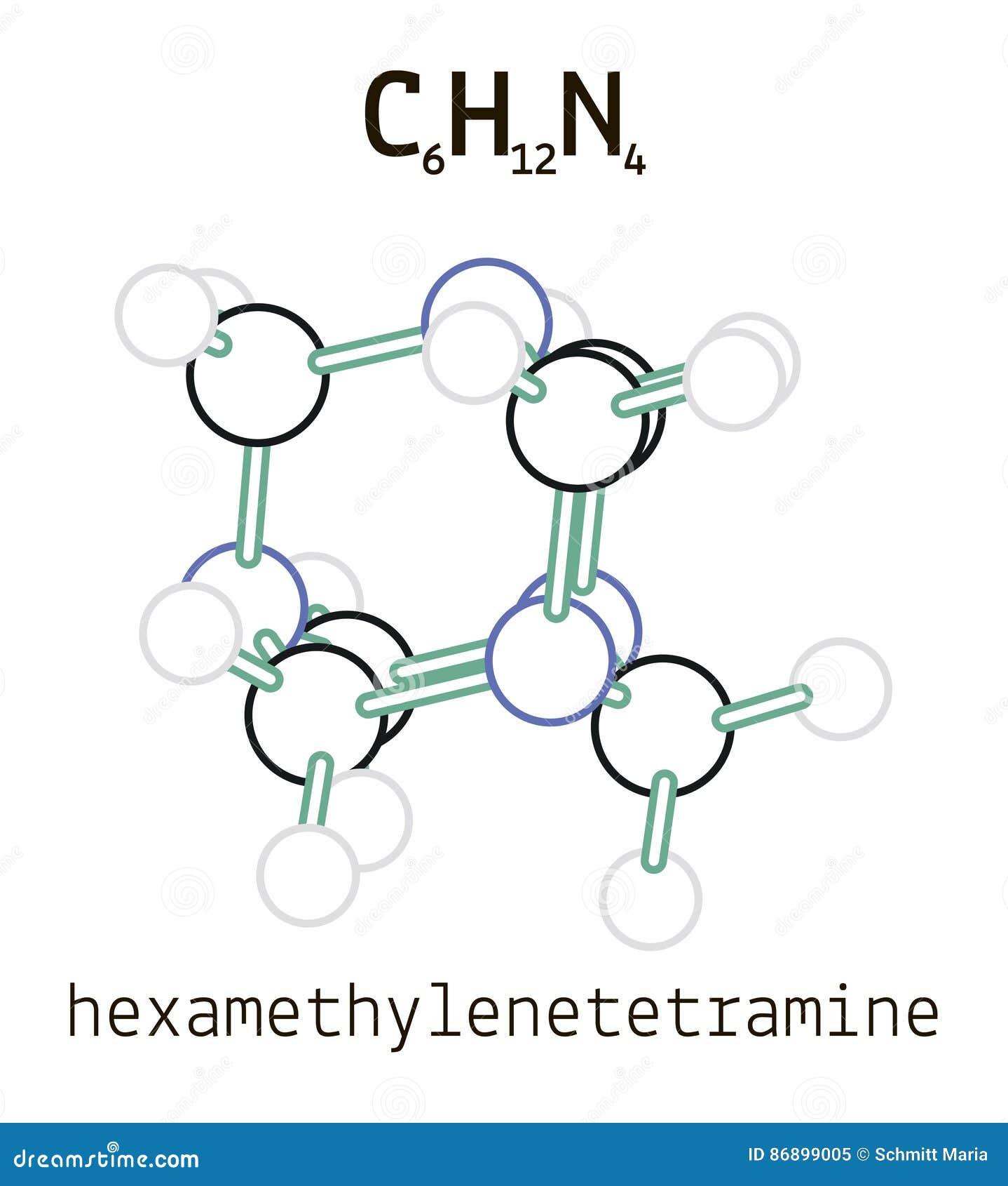 Hexamethylenetetramine (methenamine) Molecule. Medically Used To Treat ...