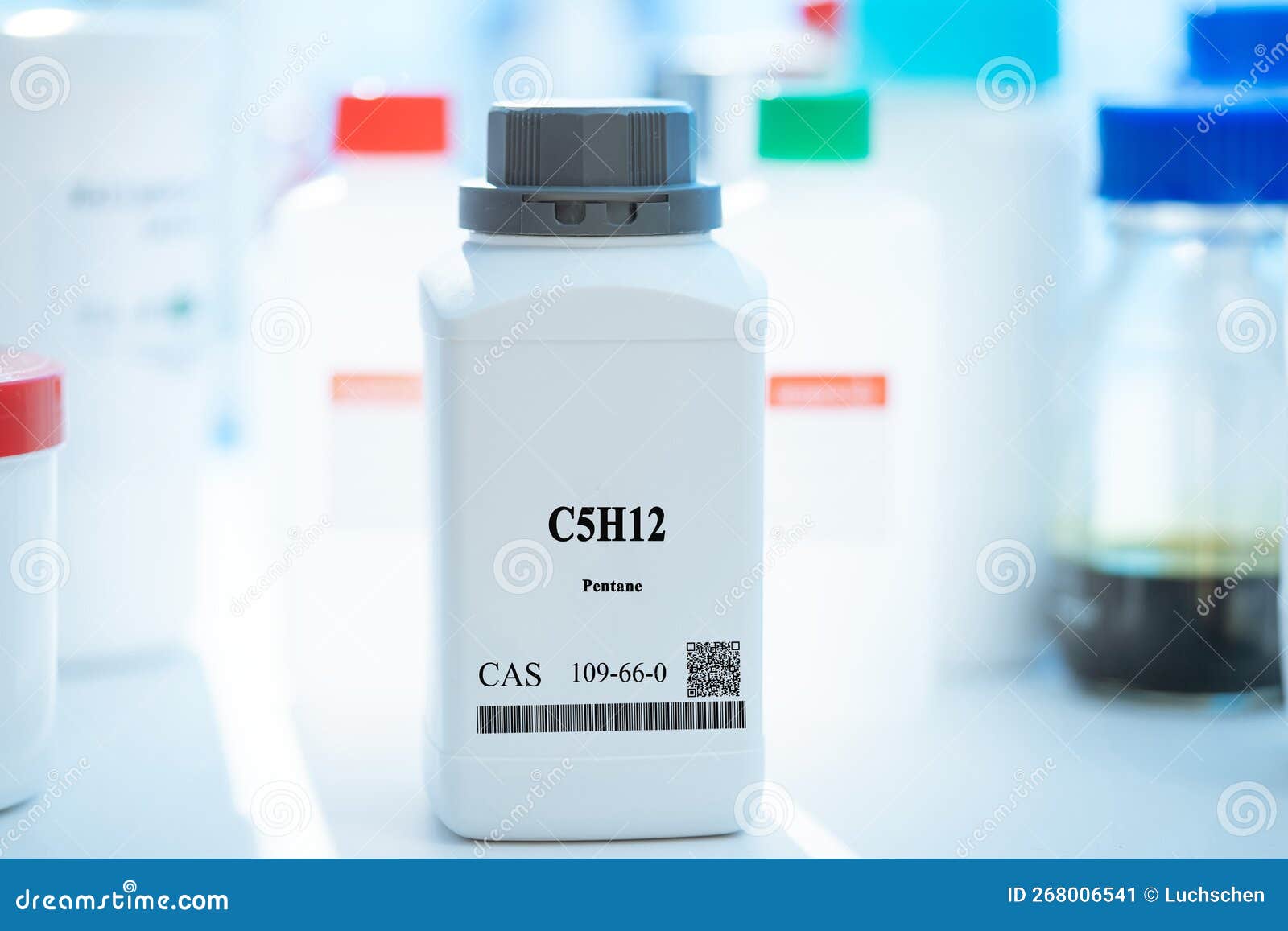C5H12 Pentane CAS 109-66-0 Chemical Substance in White Plastic ...