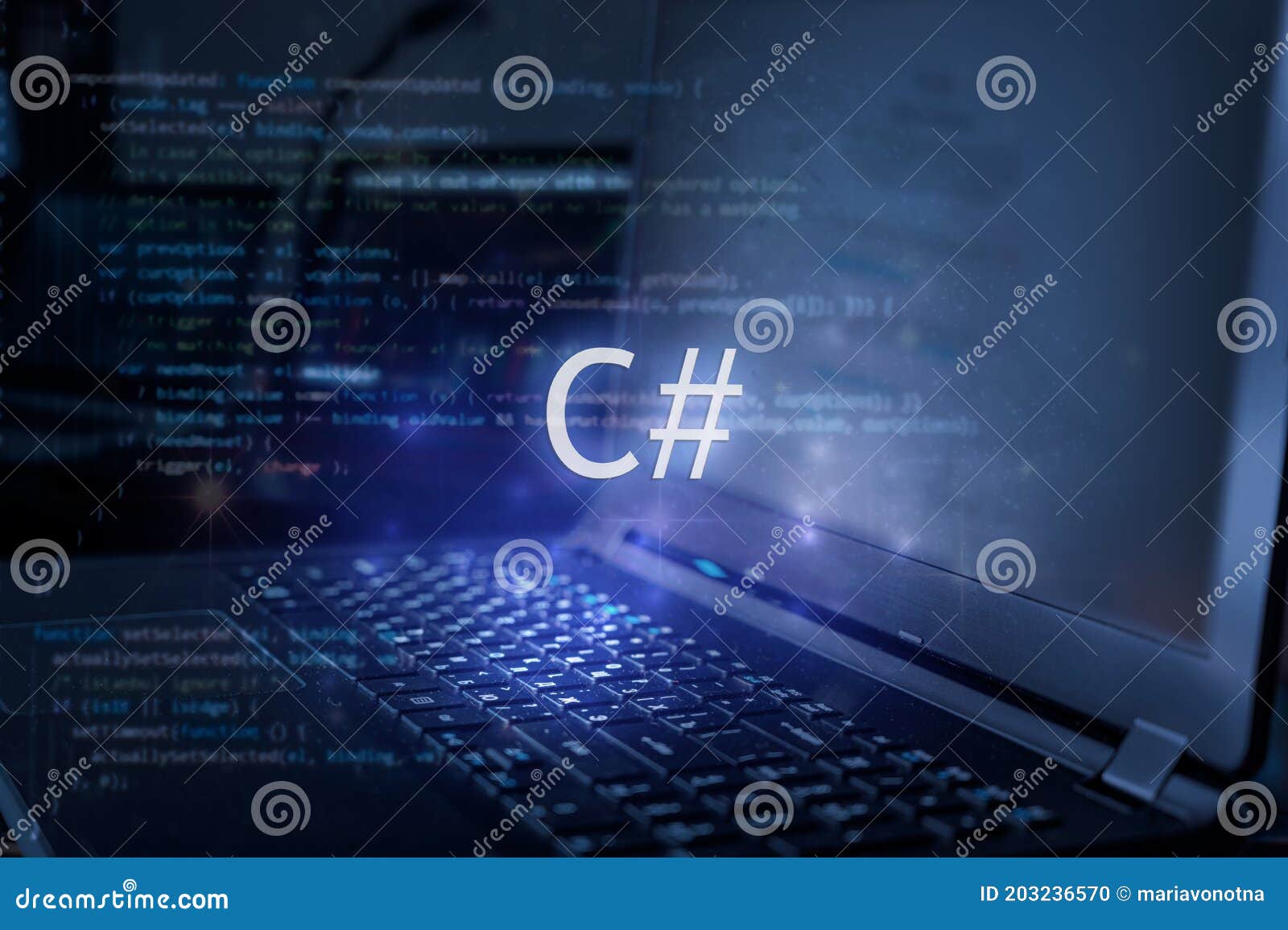 C Sharp Programming Language Source Code Example On Monitor Stock Image 1481