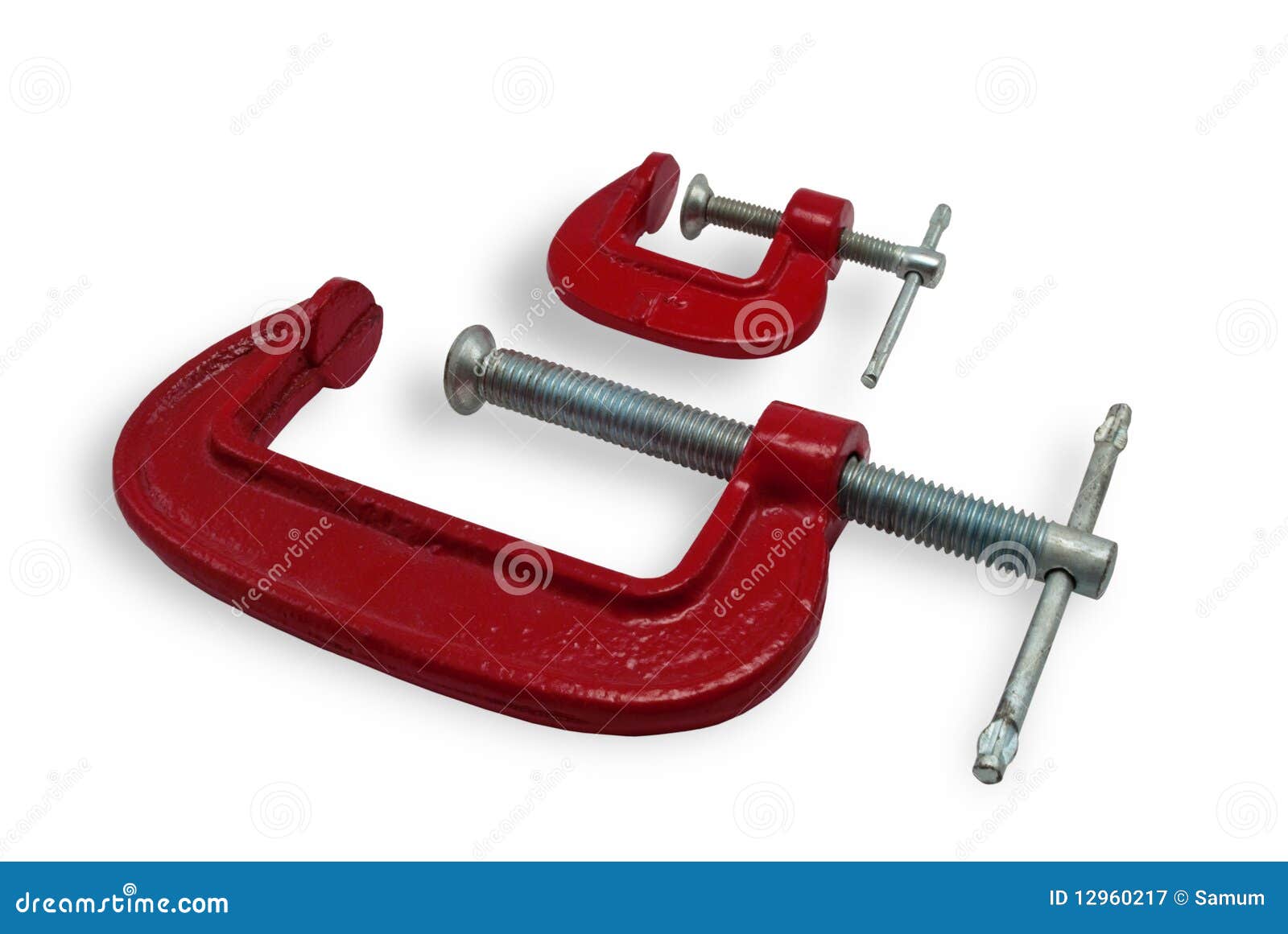 C klemmen op wit stock afbeelding. Image of techniek - 12960217