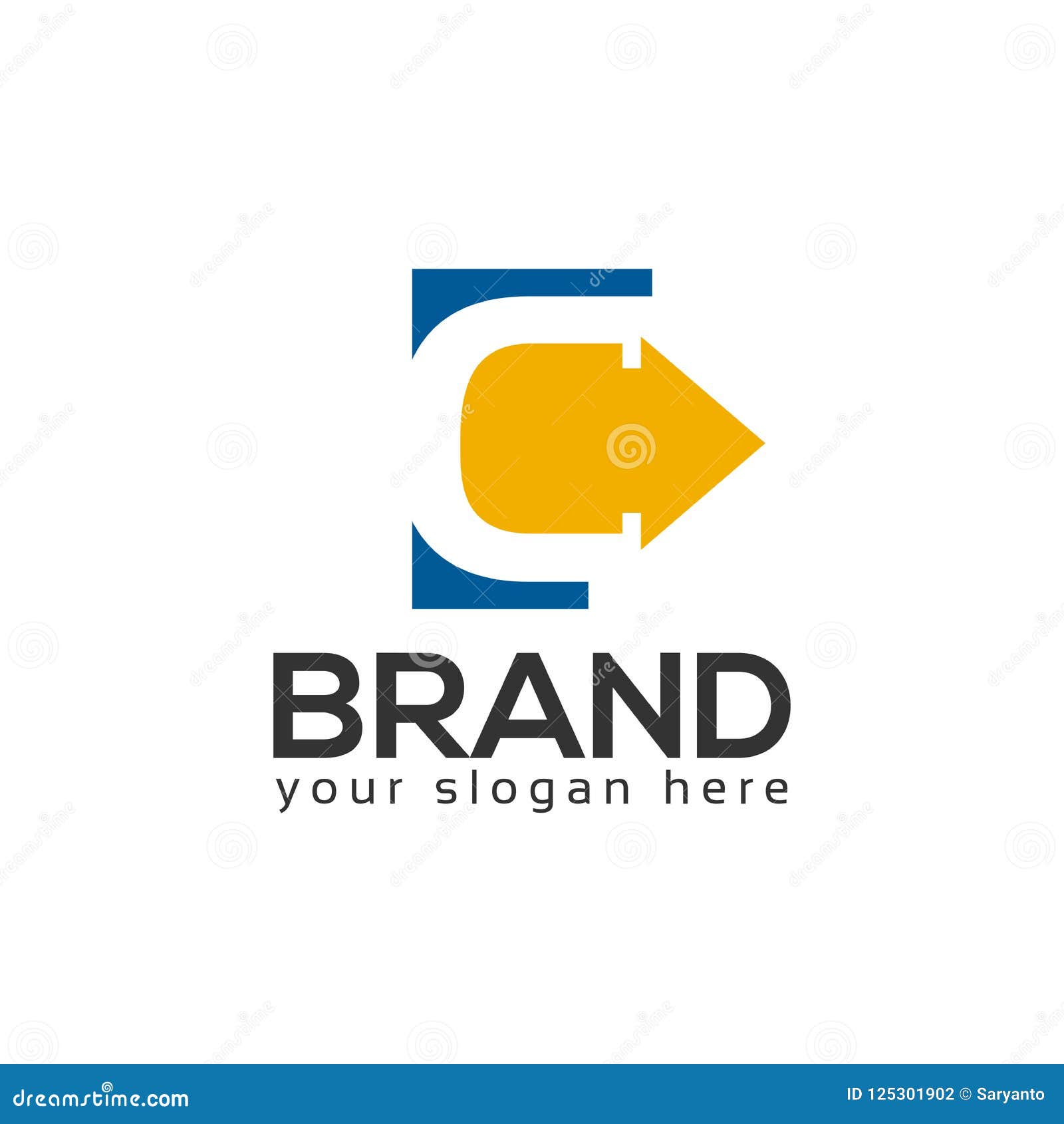 C Letter with Arrow Vector Icon Stock Vector - Illustration of element ...