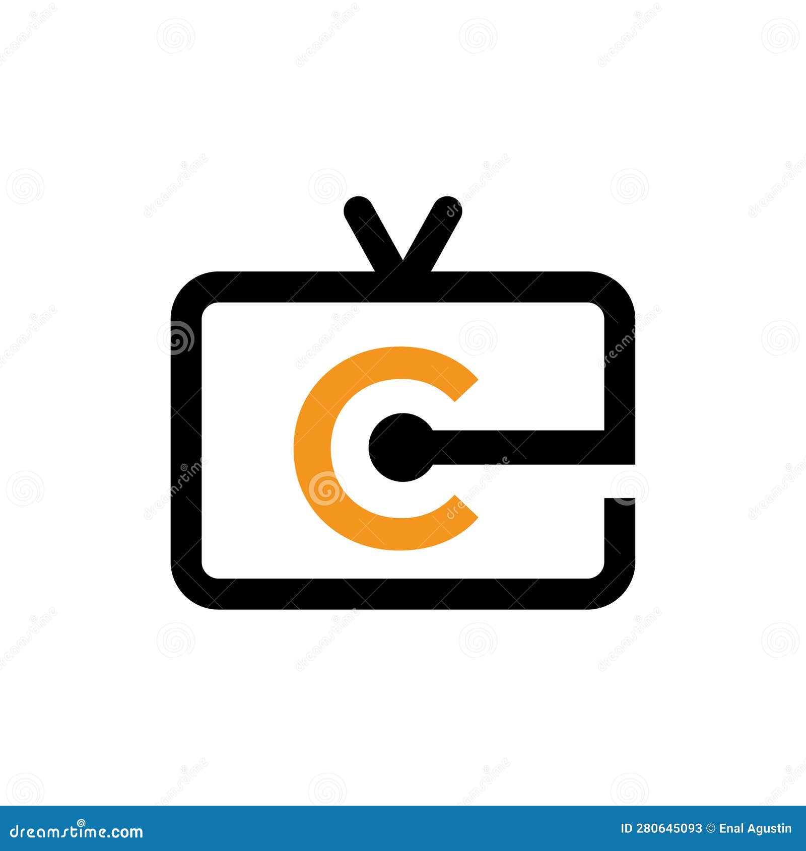 C Letter Channel Television Logo Design Stock Vector - Illustration of ...