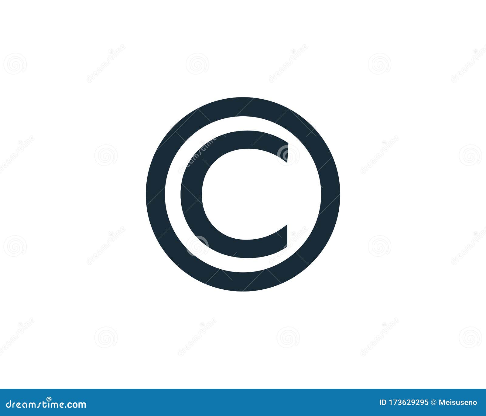 C Letter Copyright Icon Vector Logo Template Illustration Design Stock ...