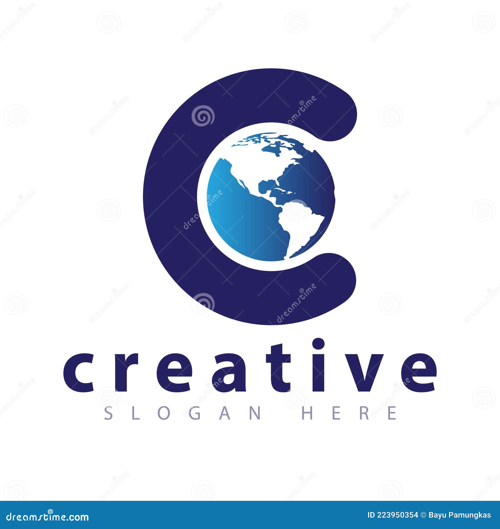 C Letter with Globe Logo Icon Vector Stock Vector - Illustration of ...