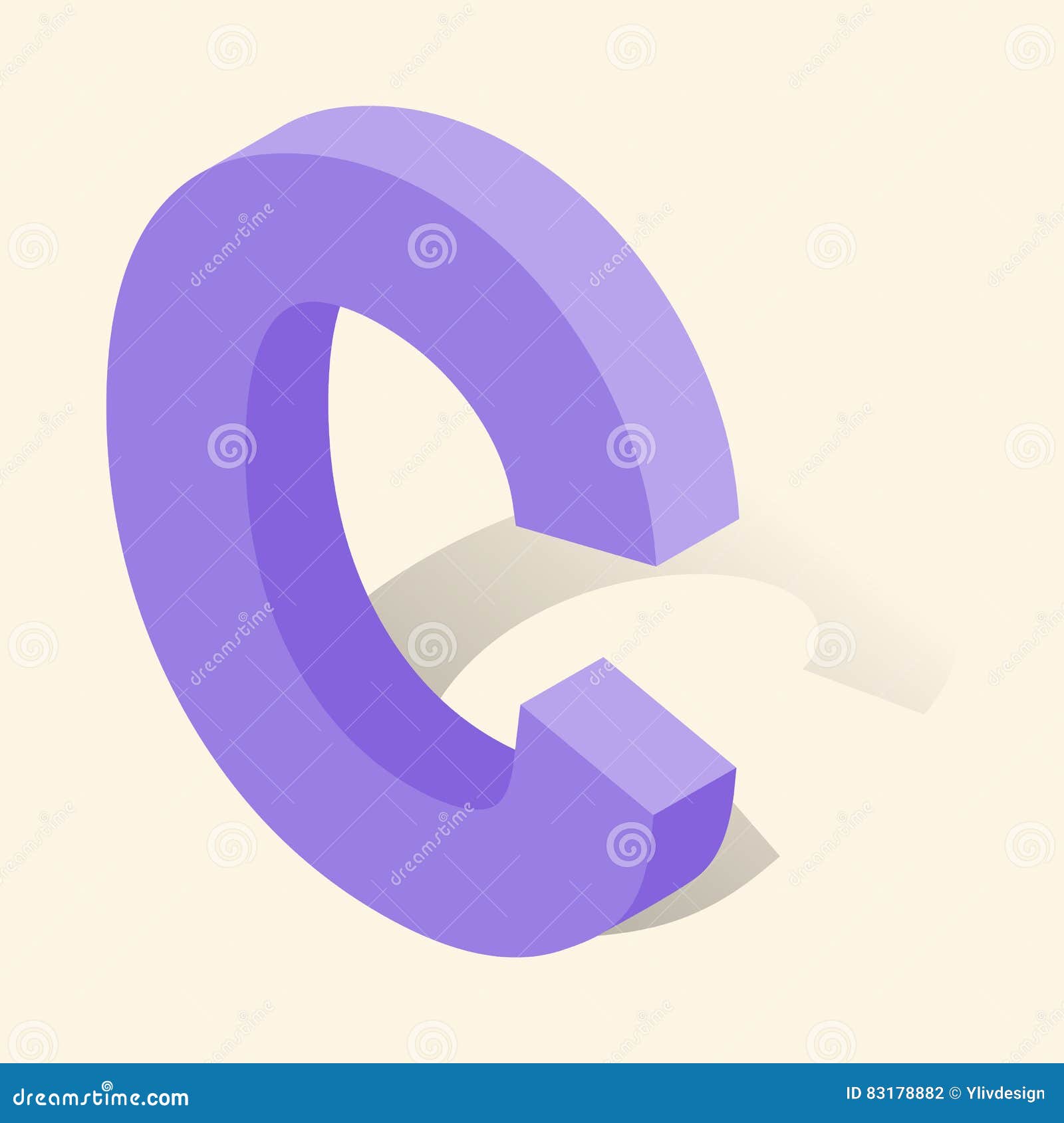 C Letter in Isometric 3d Style with Shadow Stock Vector - Illustration ...