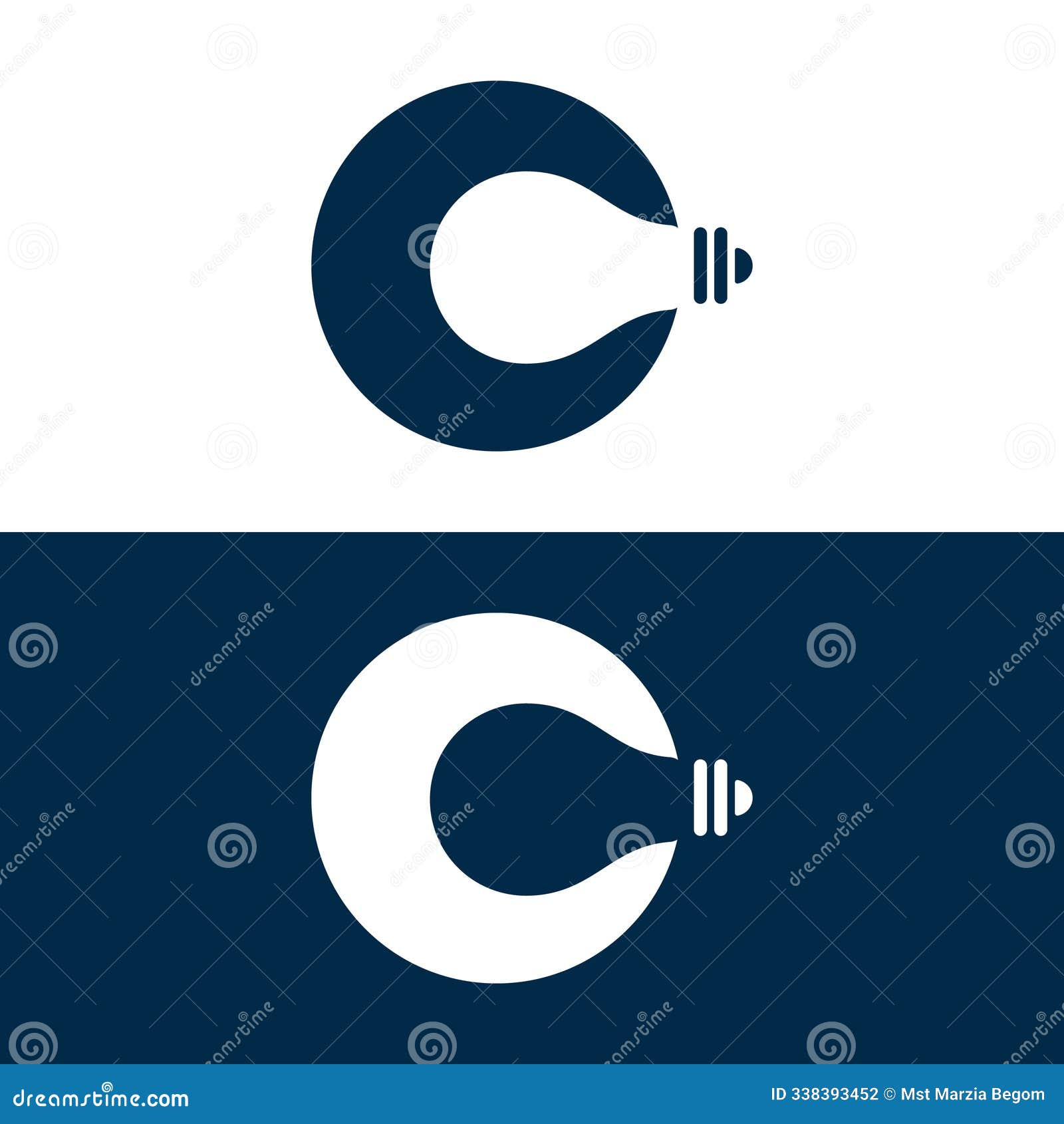 C Letter with Lamp Logo Template Design Vector, Emblem, Design Concept ...