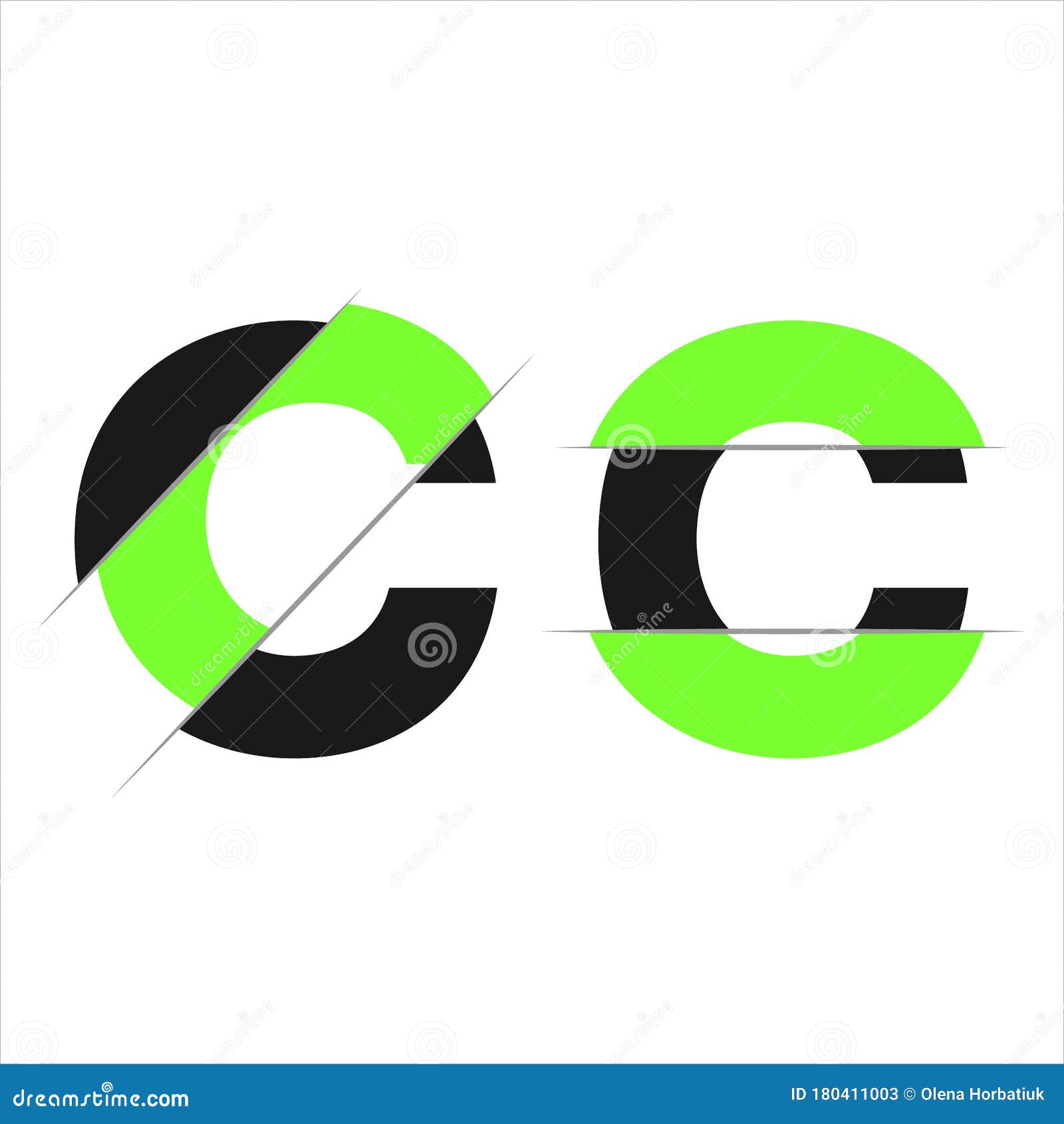 C Letter Logo Design with Creative Cut and Serif Font Stock Vector ...