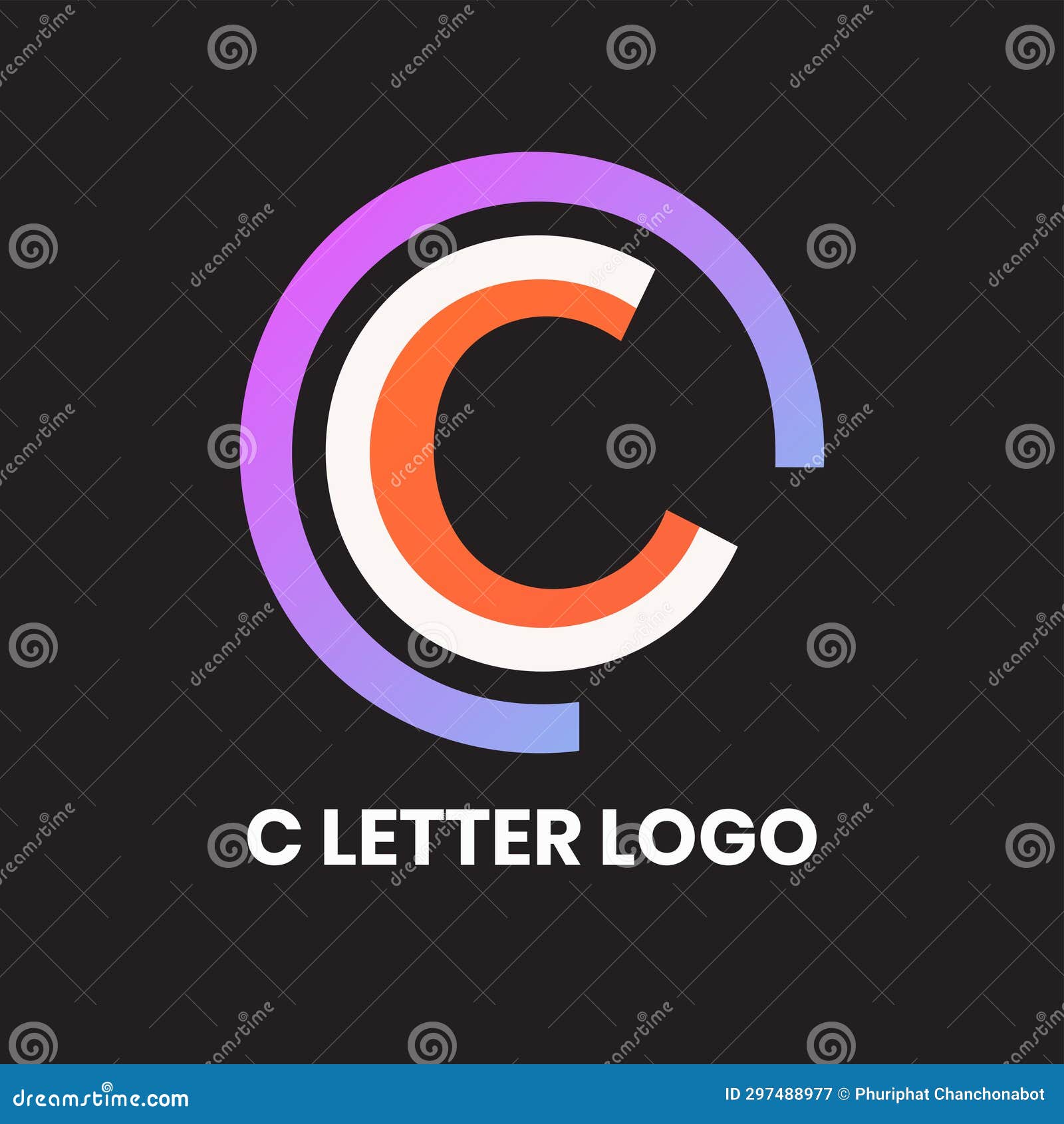 C Letter Logo in a Minimalist Modern Style Stock Vector - Illustration ...