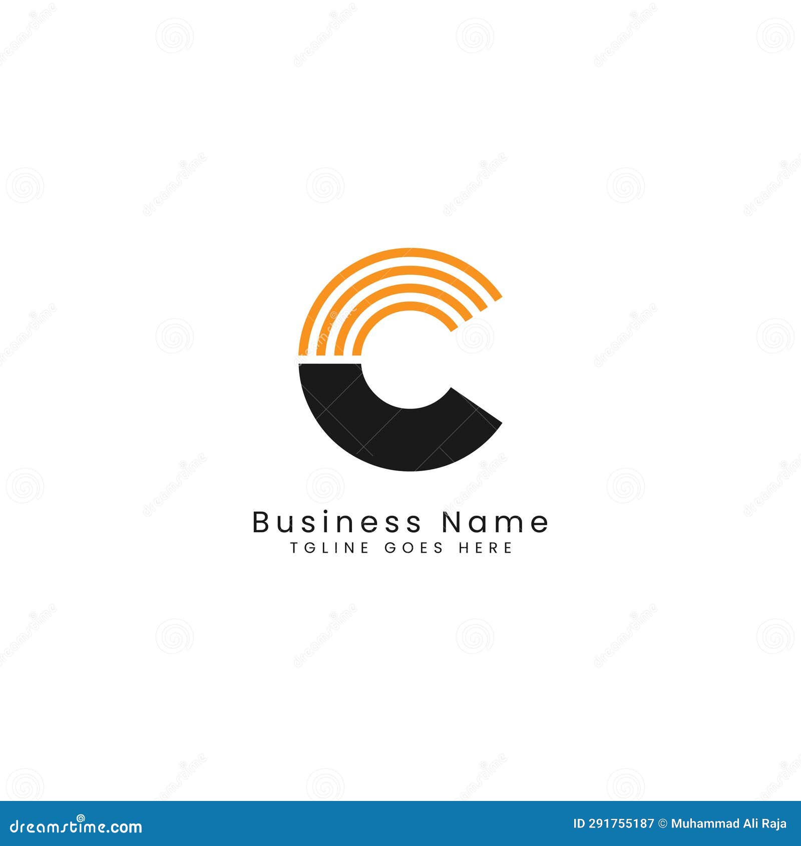 C Letter Stock Illustration with Geometric Lines Vector Logo. Alphabet ...