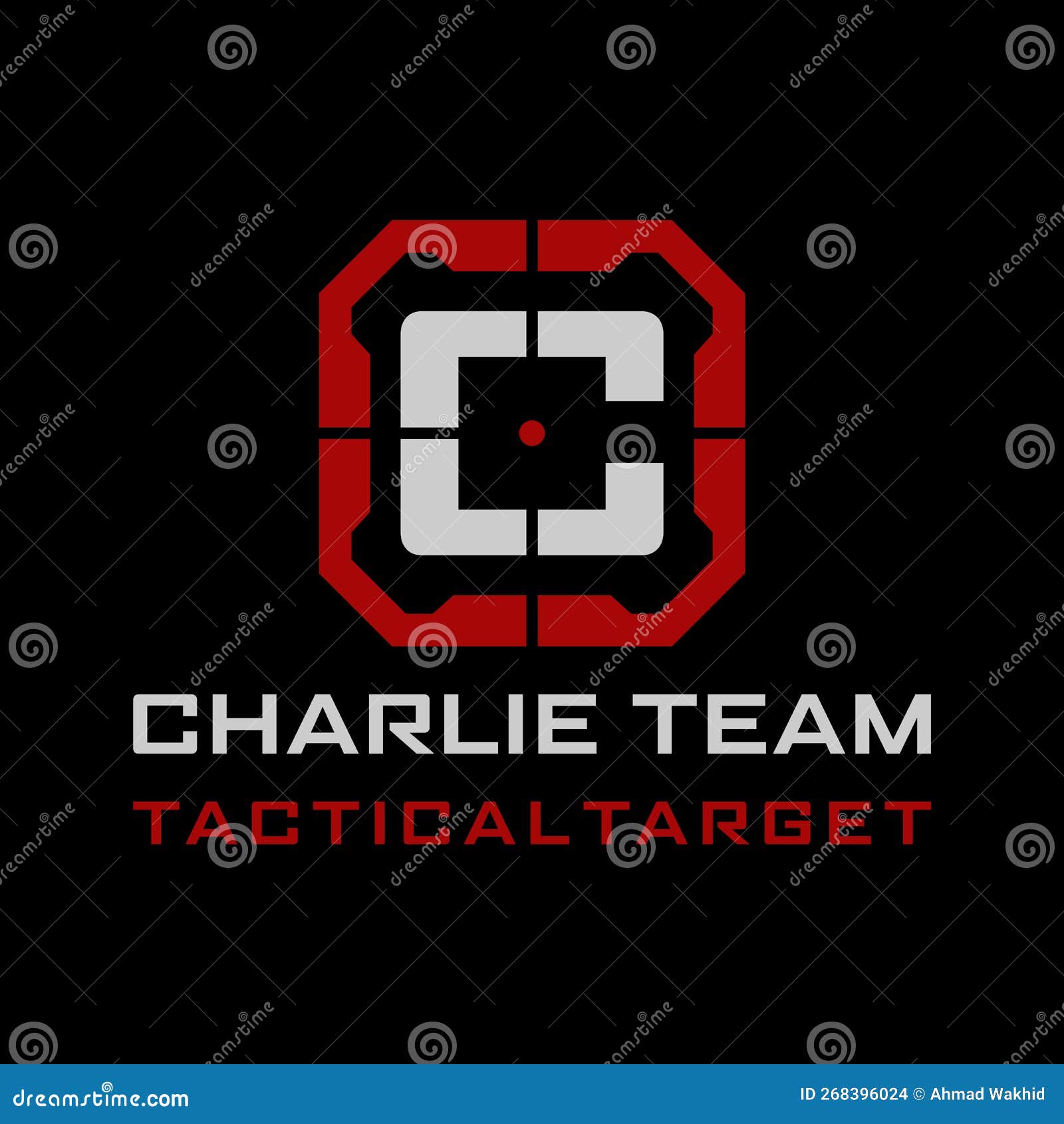 C Letter Tactical Military Target Logo Design Stock Illustration ...
