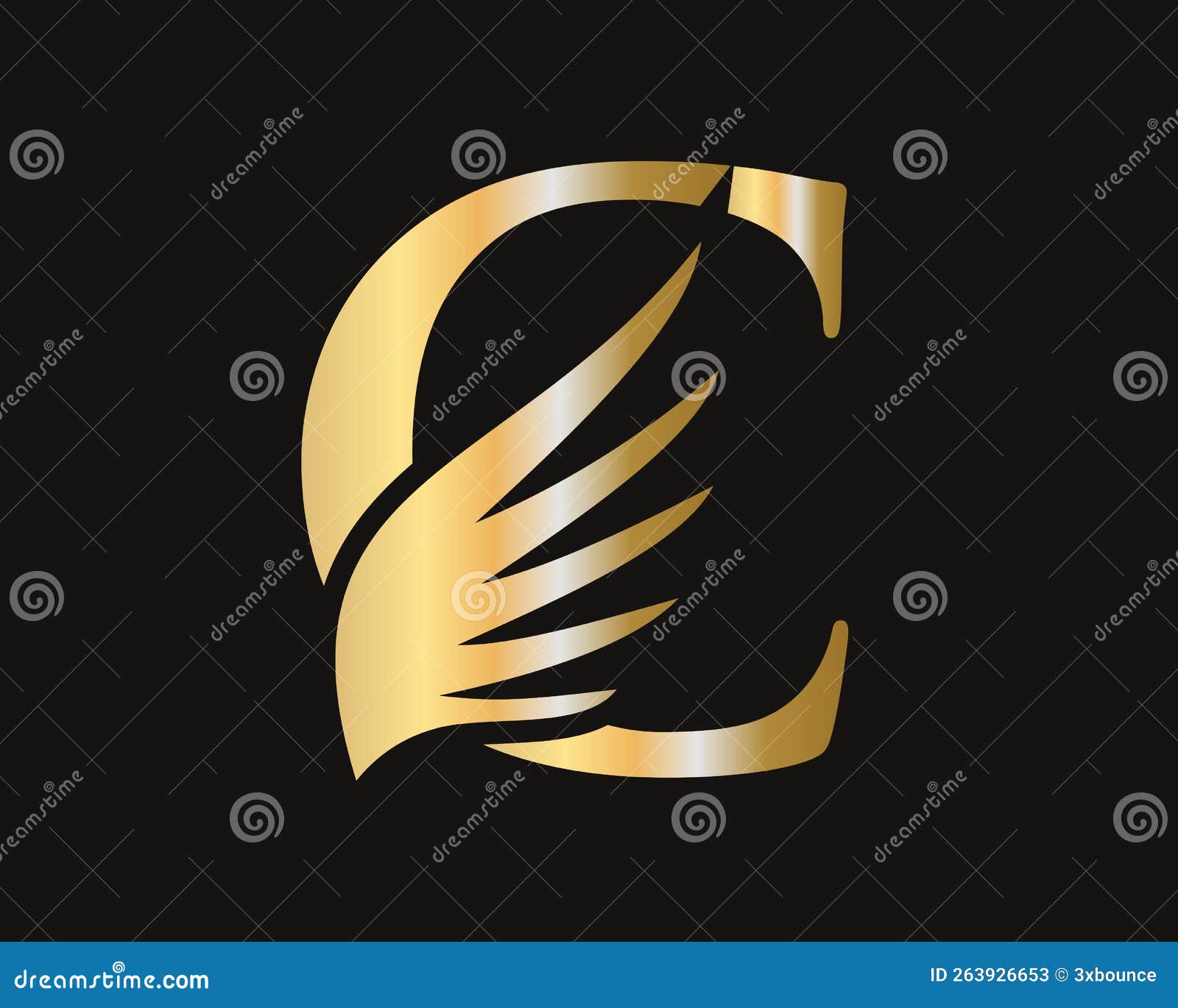 C Letter Transportation Logo Design. Initial Flying Wing C Letter Logo ...