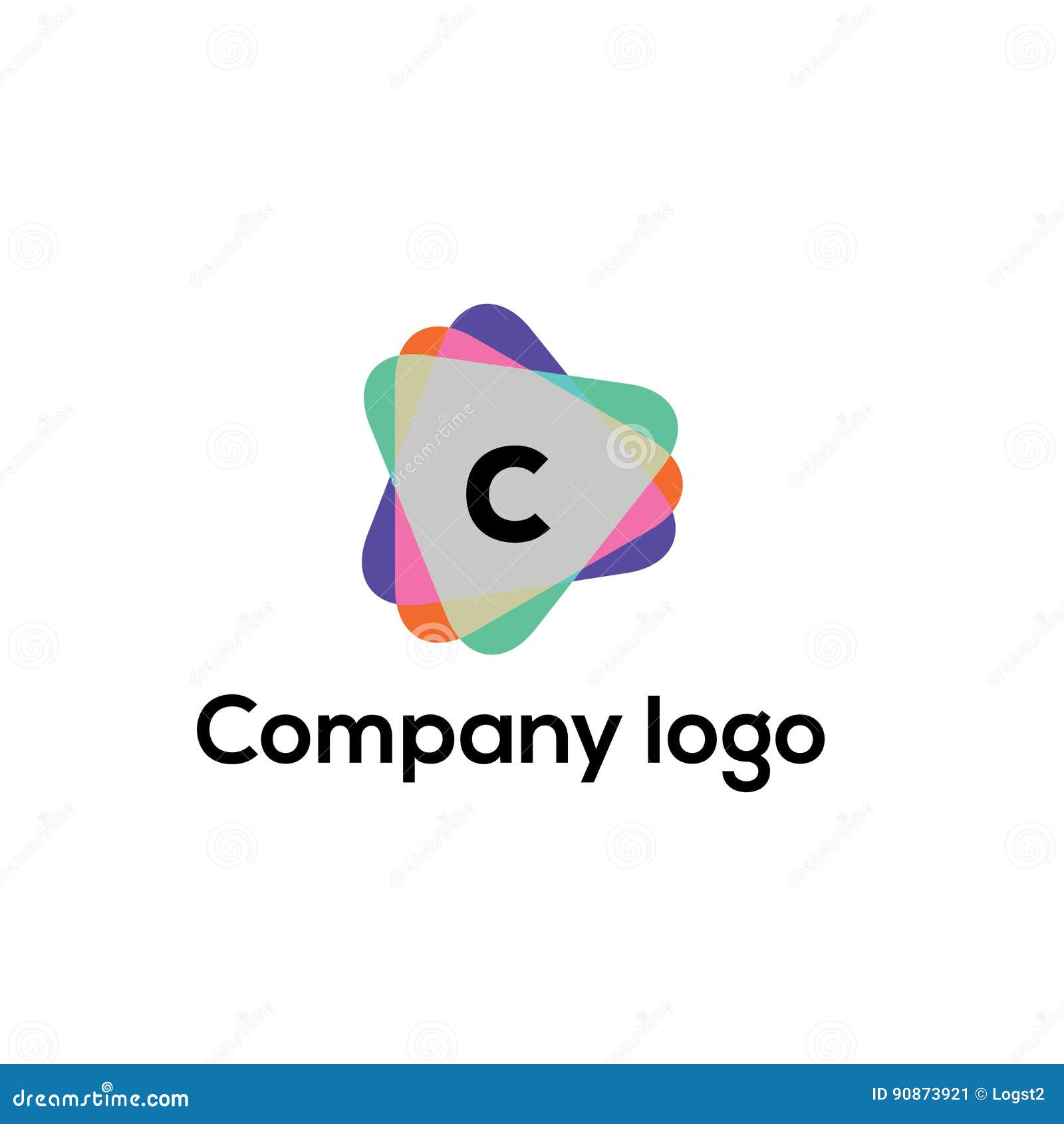 C Letter Video Company Vector Logo Design Stock Vector - Illustration ...