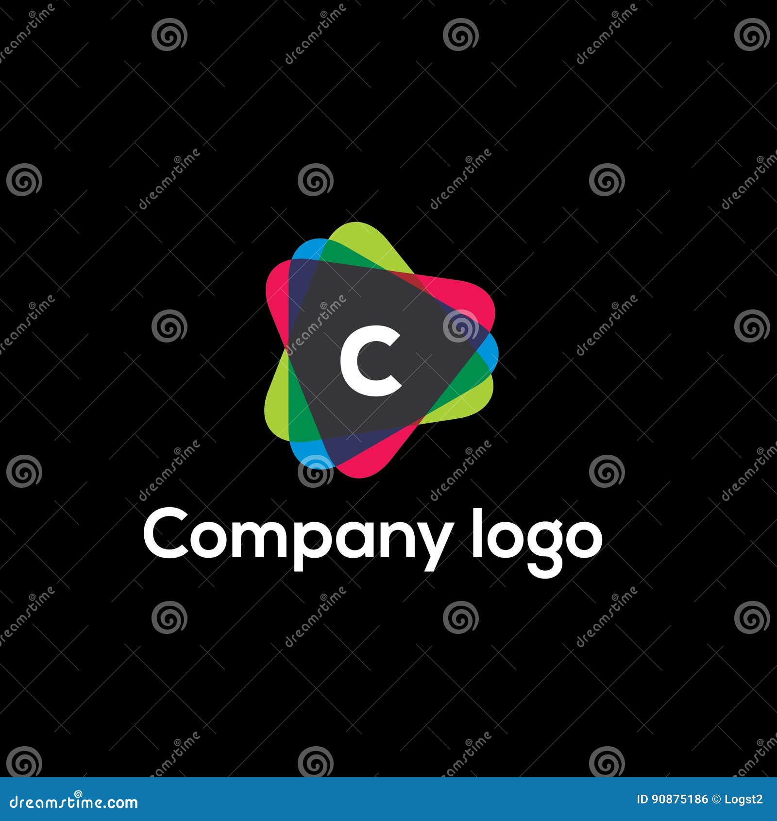 C Letter Video Company Vector Logo Design Stock Vector - Illustration ...
