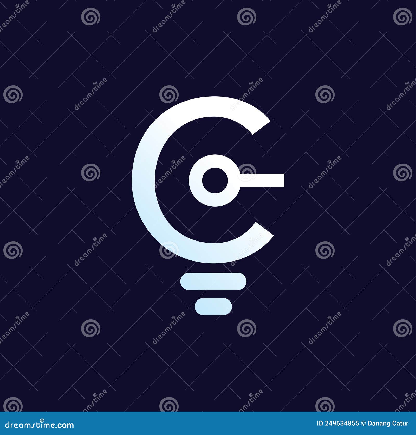 C light crypto vector logo stock vector. Illustration of blue - 249634855