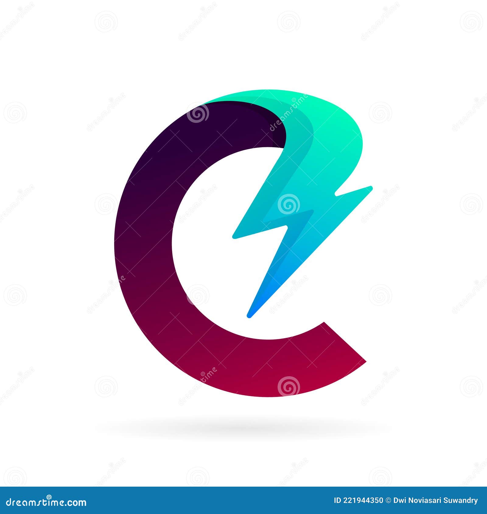 Thunder Symbol With Angry Cloud And Shiny Lightnings Cartoon Vector ...