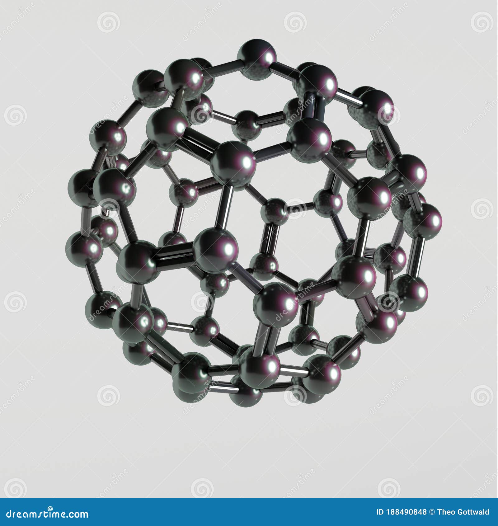 C60 Molecule stock photo. Illustration of double, white - 188490848