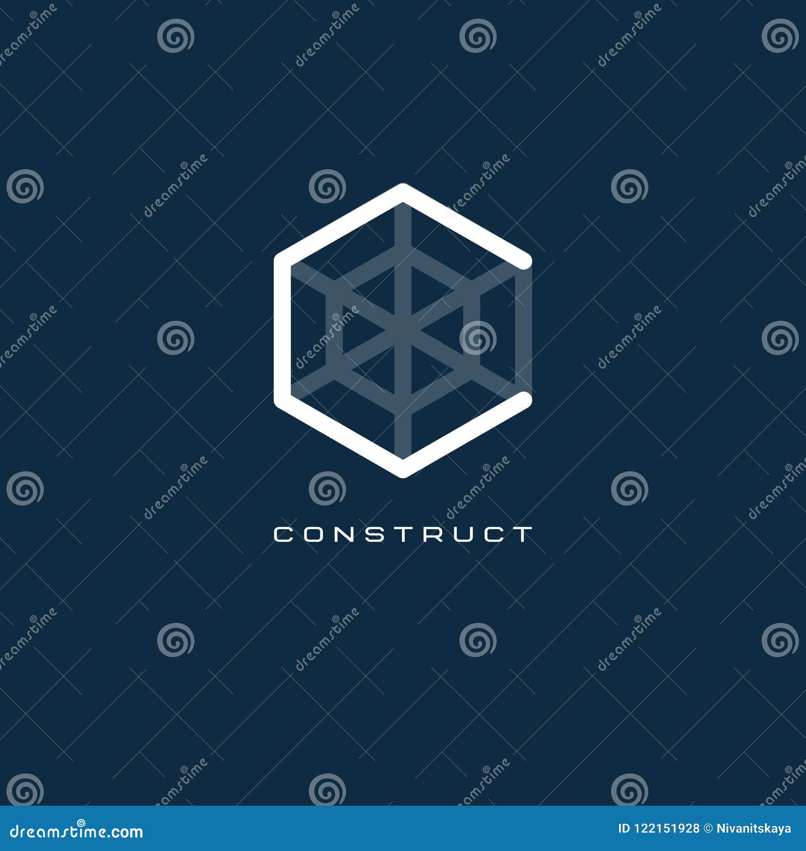 Construct Logo Creative Arrow Diagram Logo Concept Building Stock ...