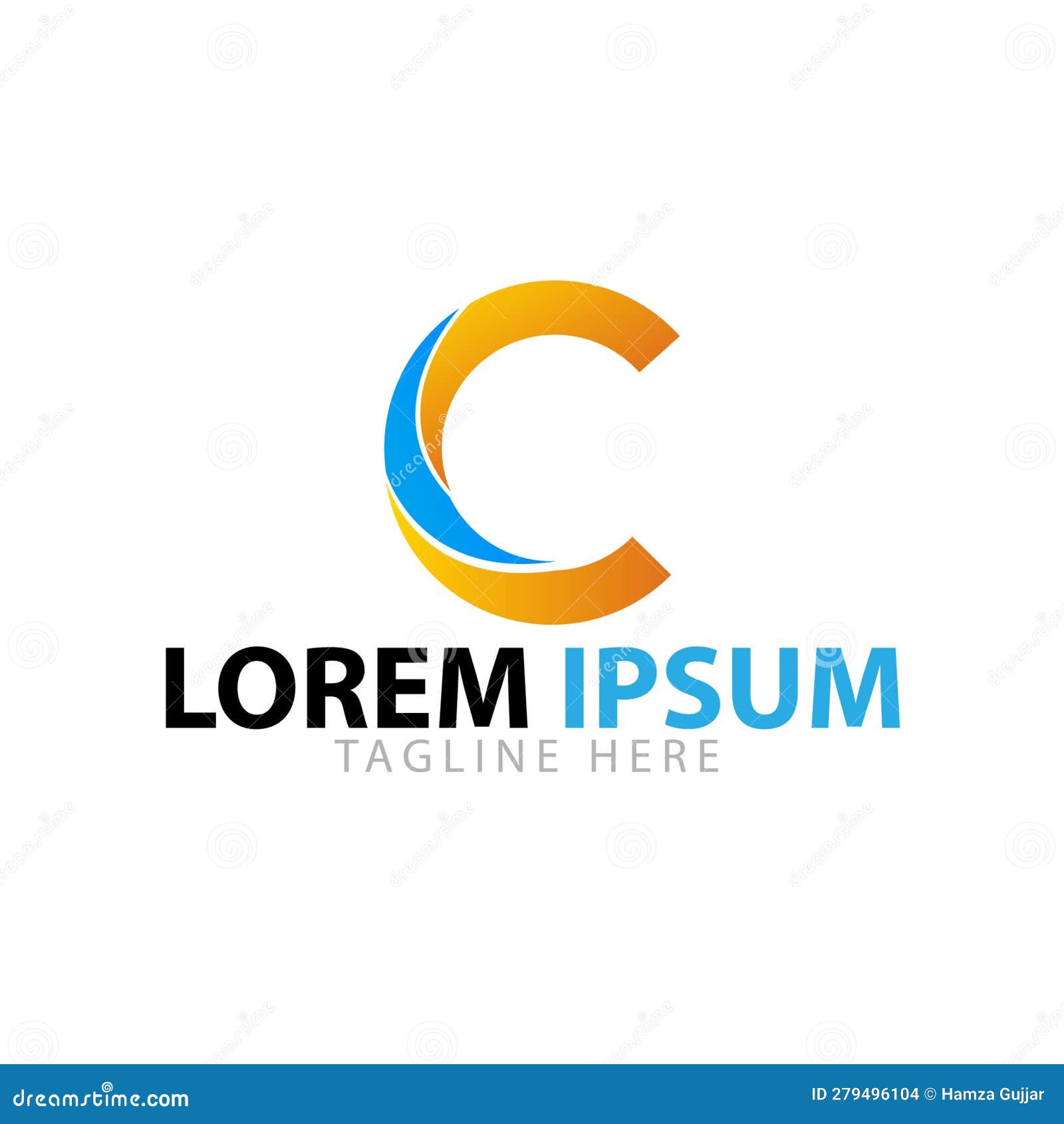 C name logo design stock vector. Illustration of advertising - 279496104