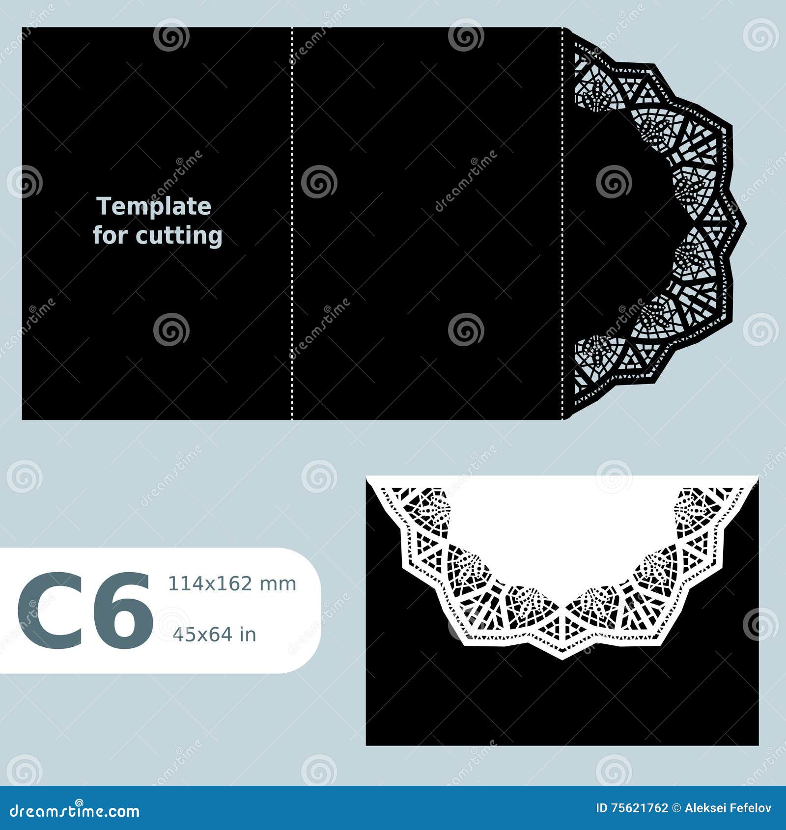 C6 Paper Openwork Greeting Card, Template For Cutting, Lace Invitation ...