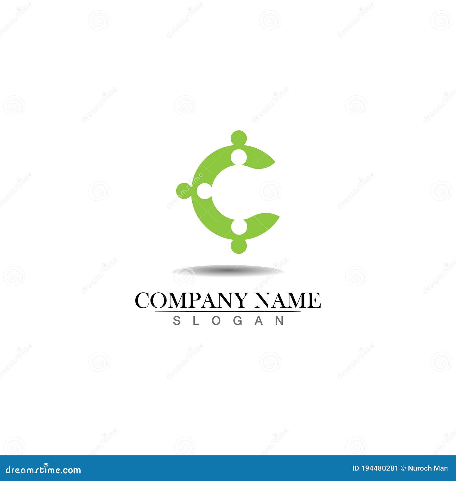 C People Logo Design Vector. Stock Vector - Illustration of athletic ...