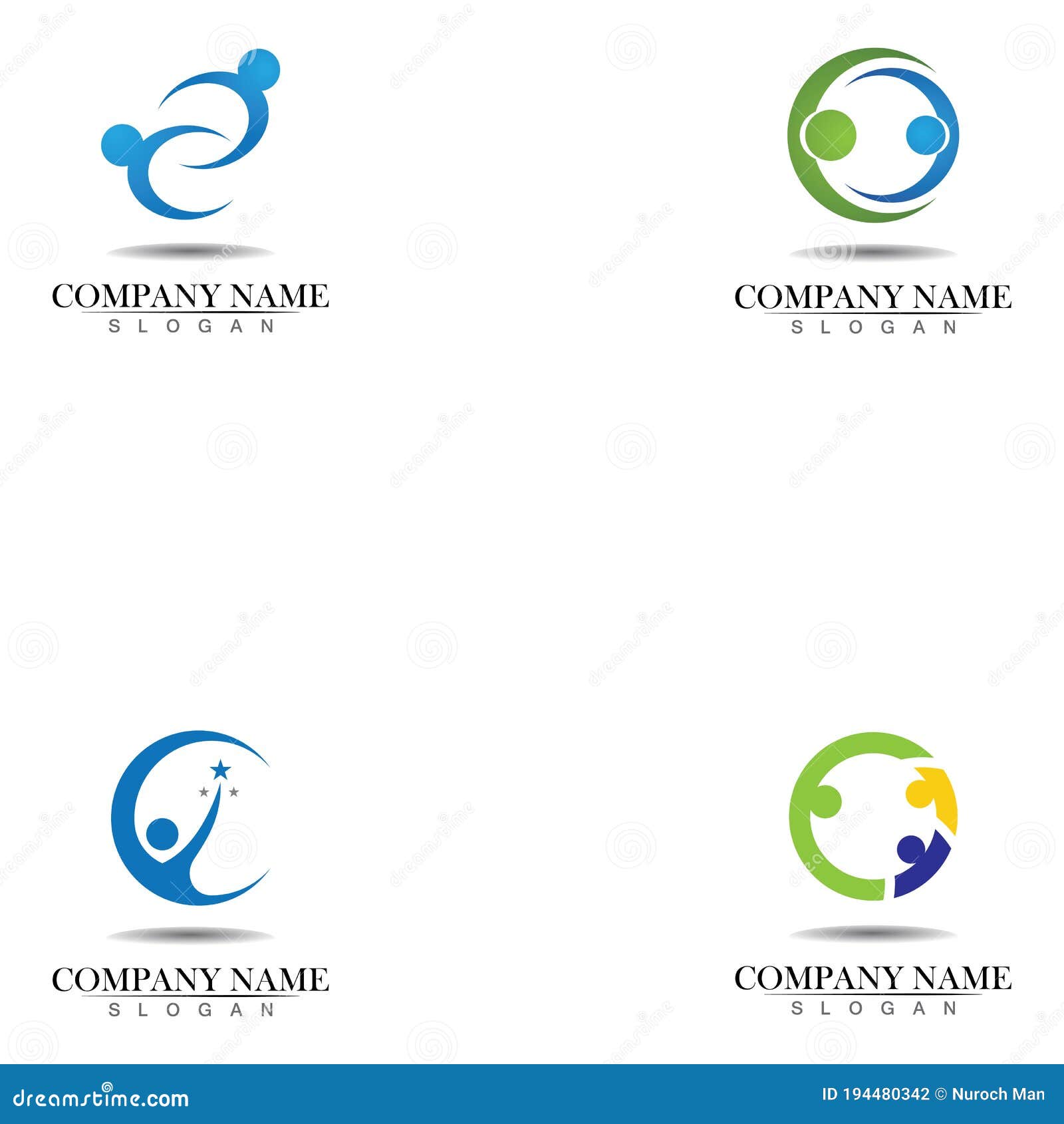 C People Logo Design Vector. Stock Vector - Illustration of healthy ...